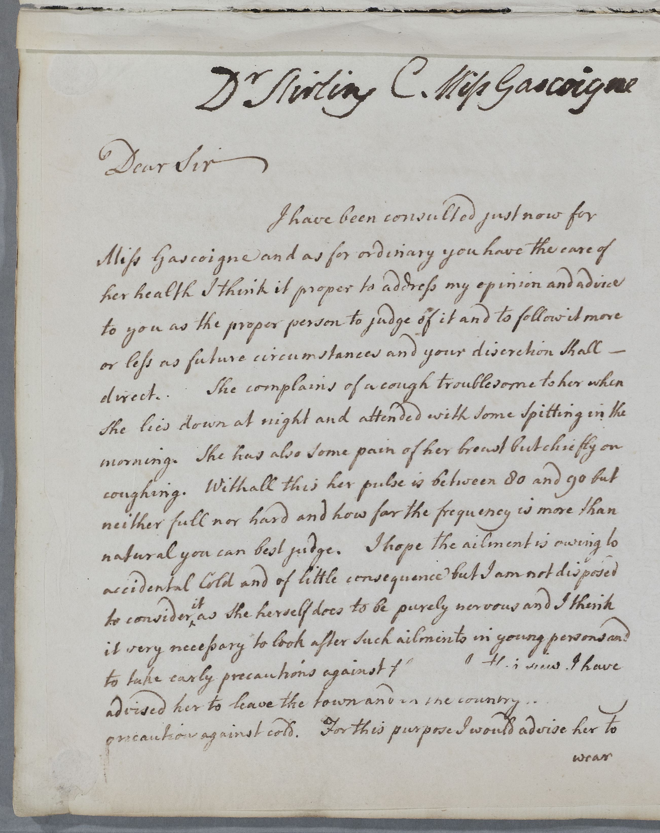 The Cullen Project | [ID:264] From: Dr William Cullen (Professor Cullen ...