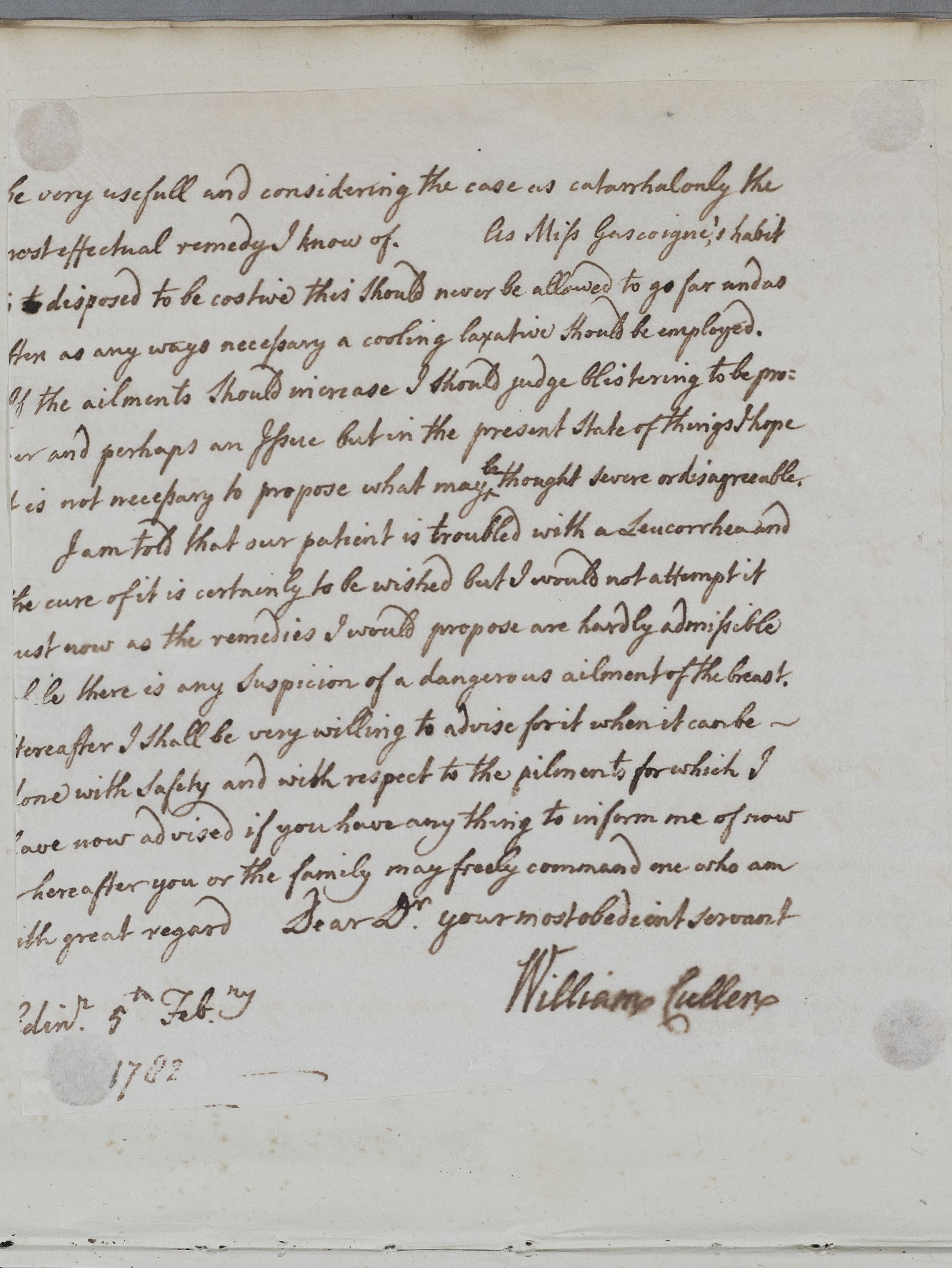 The Cullen Project | [ID:264] From: Dr William Cullen (Professor Cullen ...