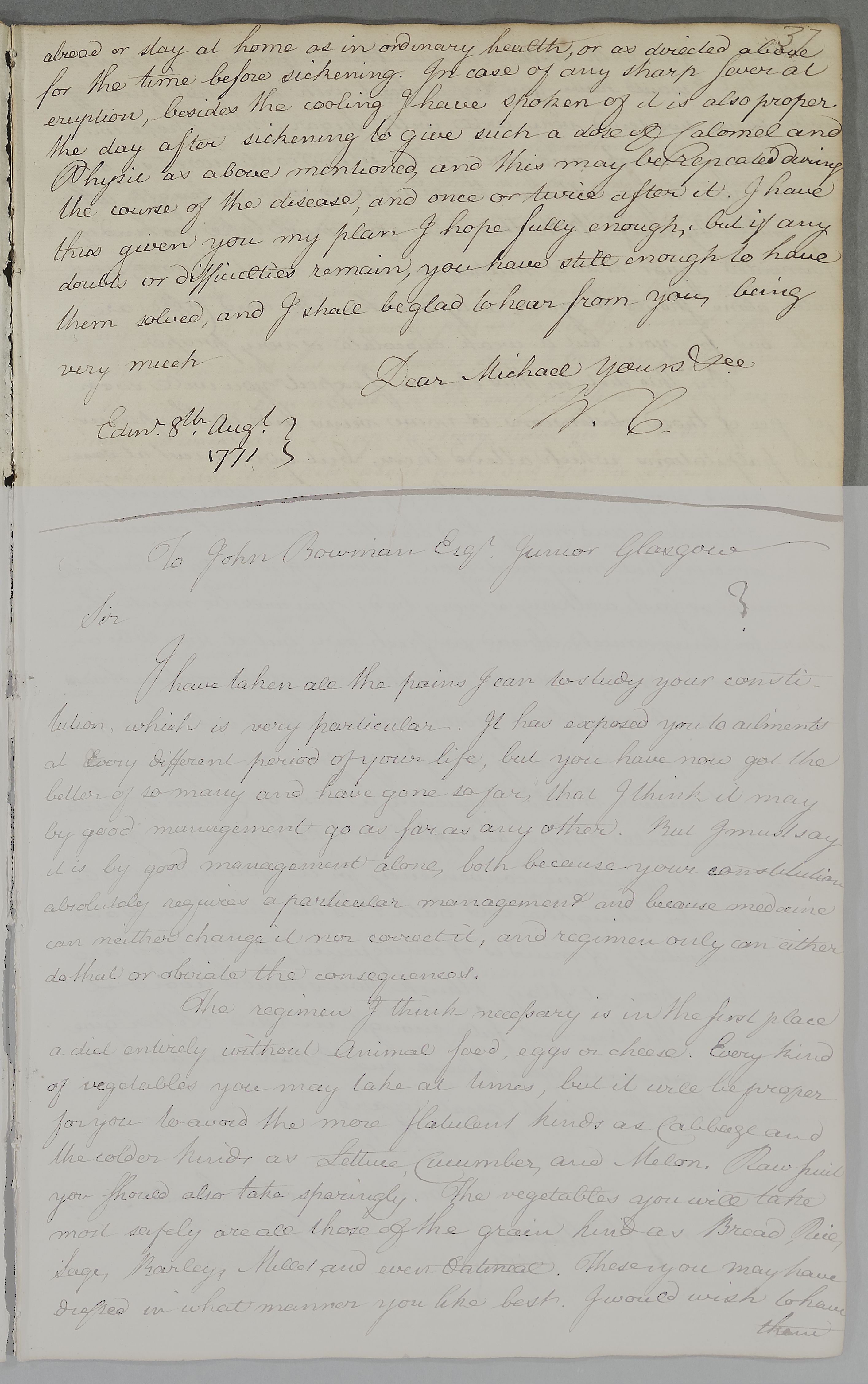 The Cullen Project | [ID:441] From: Dr William Cullen (Professor Cullen ...