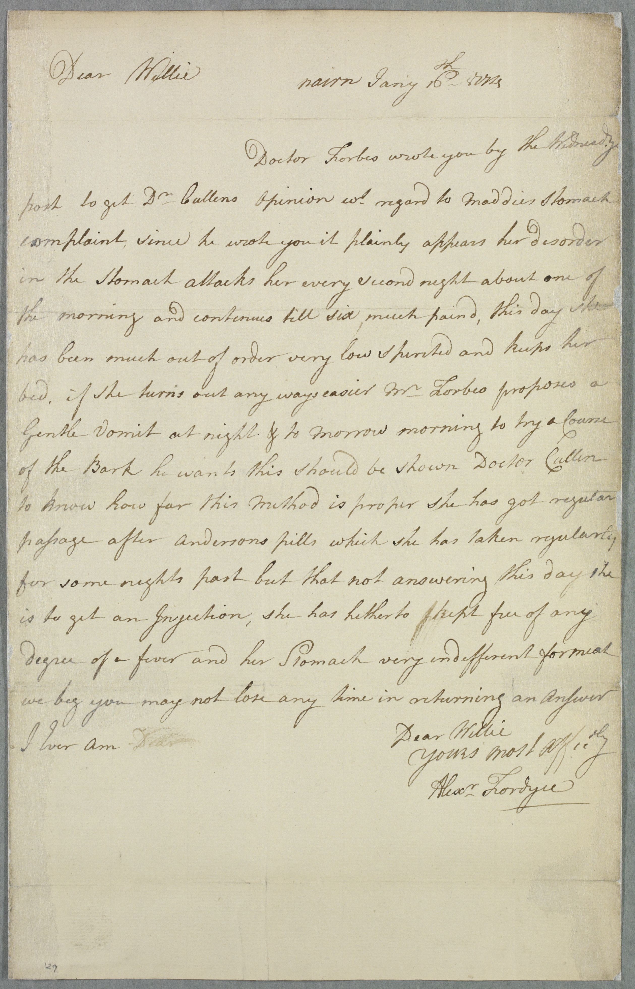 The Cullen Project | [ID:868] From: Captain Alexander Fordyce / To ...