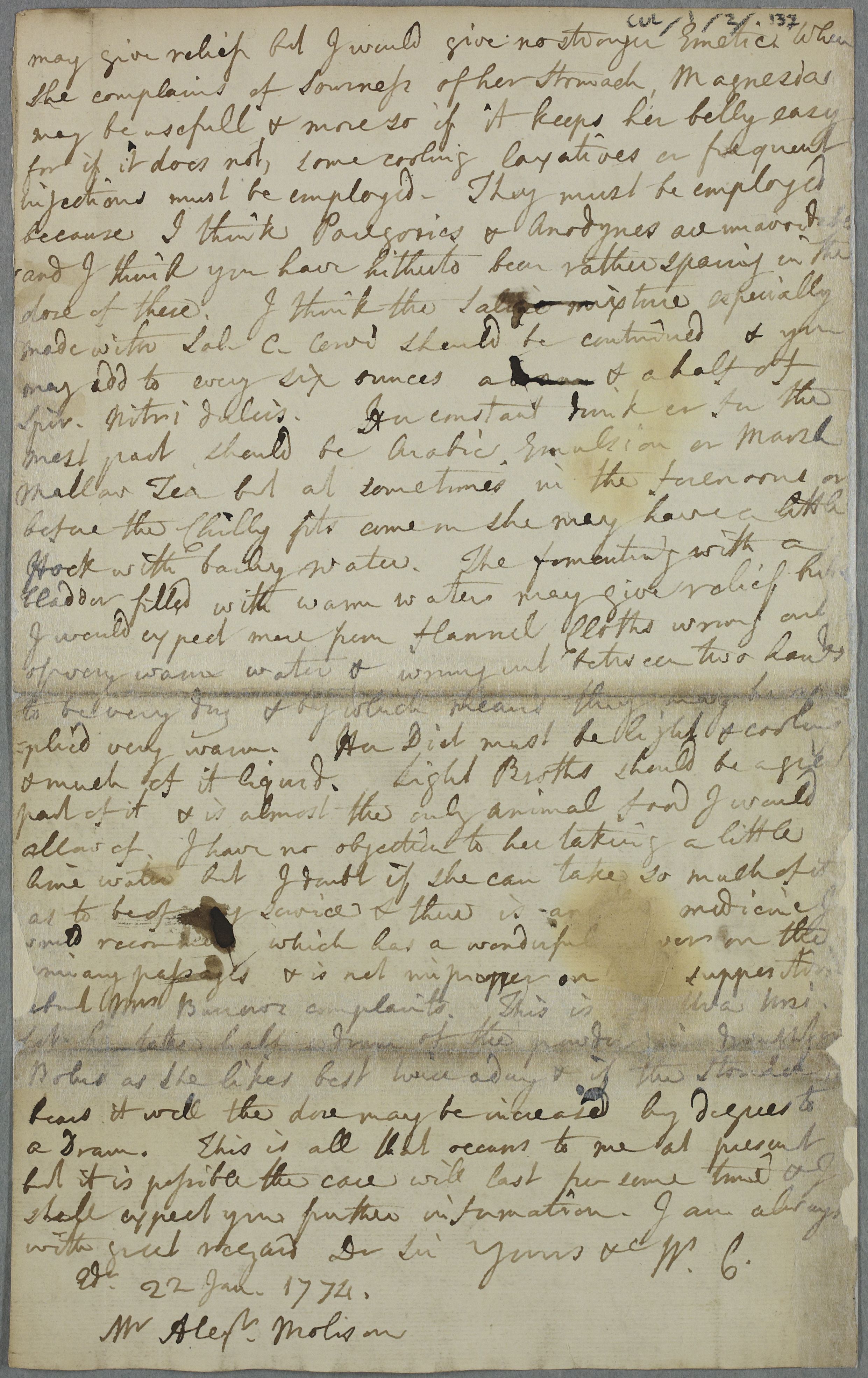 The Cullen Project | [ID:871] From: Dr William Cullen (Professor Cullen ...