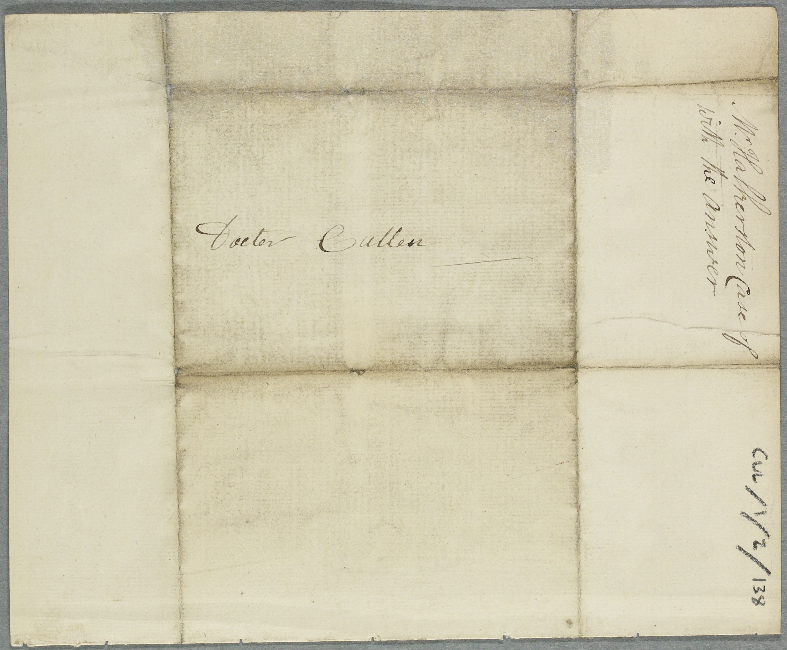 The Cullen Project | [ID:872] From: Mr N Halkerston / To: Dr William ...