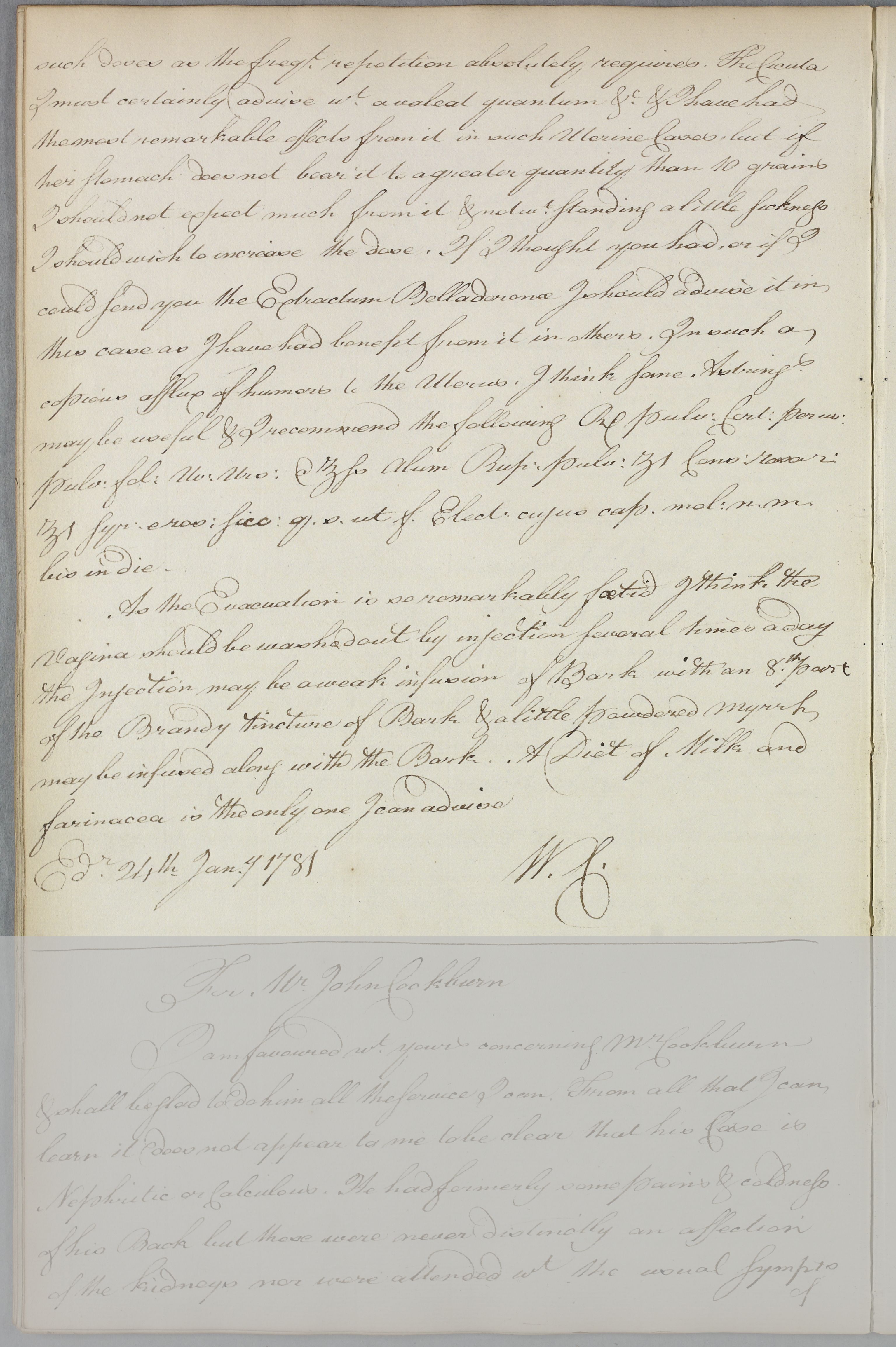 The Cullen Project | [ID:1078] From: Dr William Cullen (Professor ...