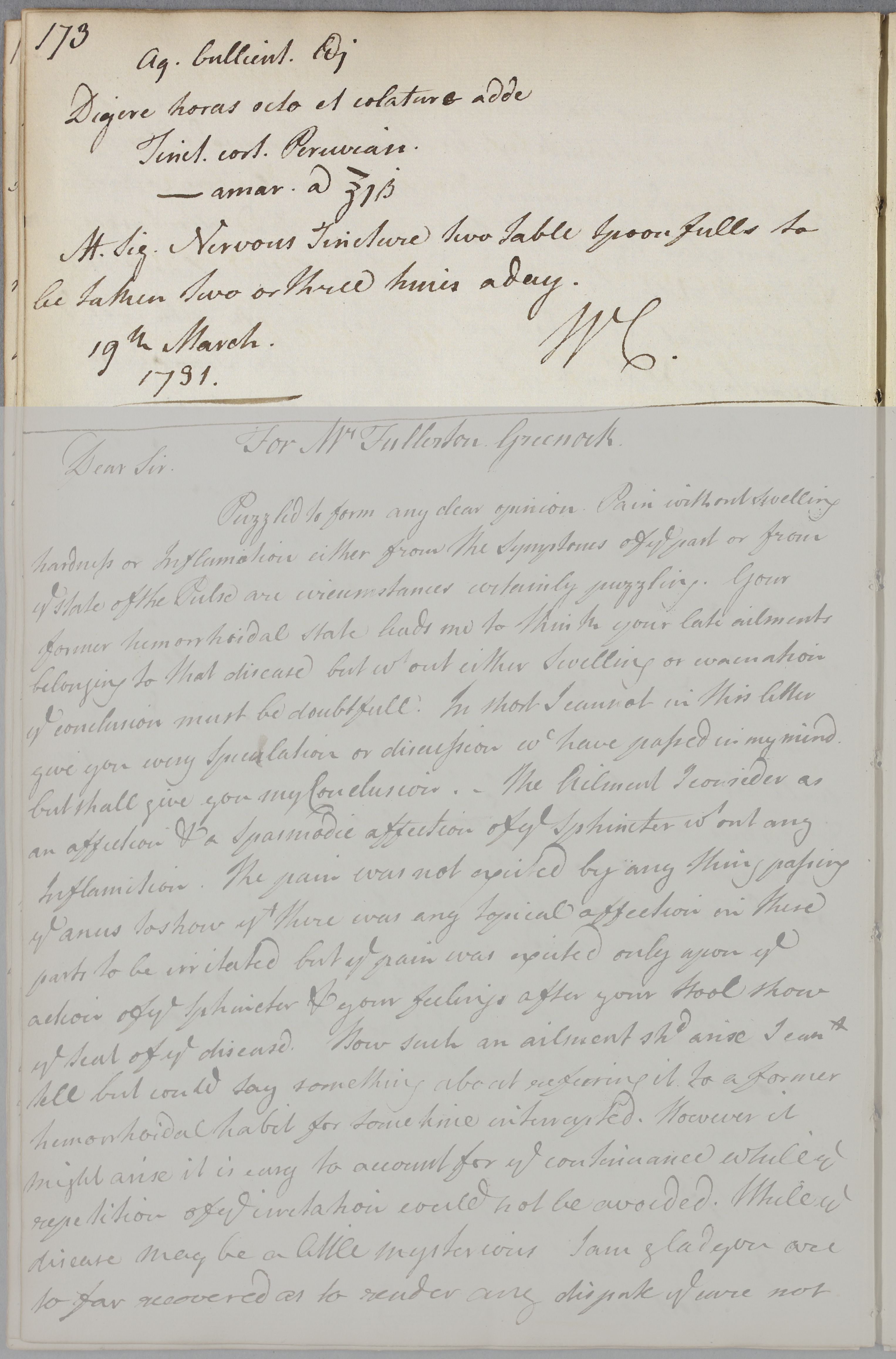 The Cullen Project | [ID:1098] From: Dr William Cullen (Professor ...