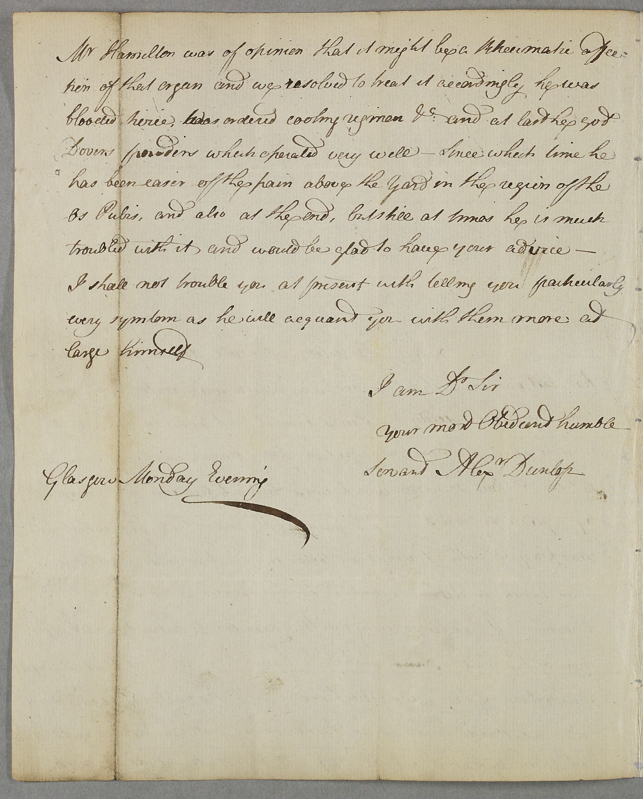 The Cullen Project | [ID:1385] From: Mr Alexander Dunlop (Sanders ...