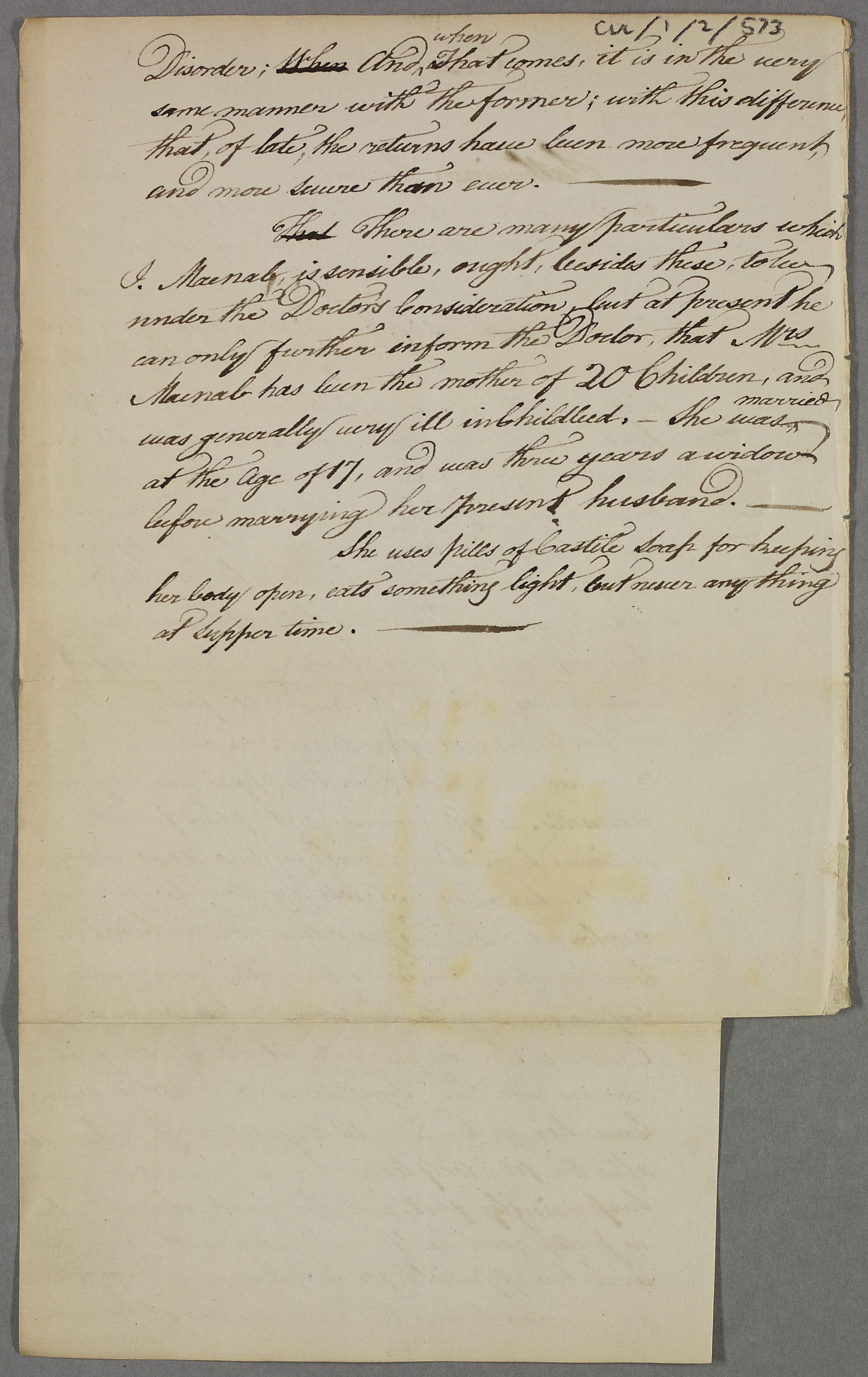 The Cullen Project | [ID:1479] From: Mr I or J MacNab (McNab) / To: Dr ...