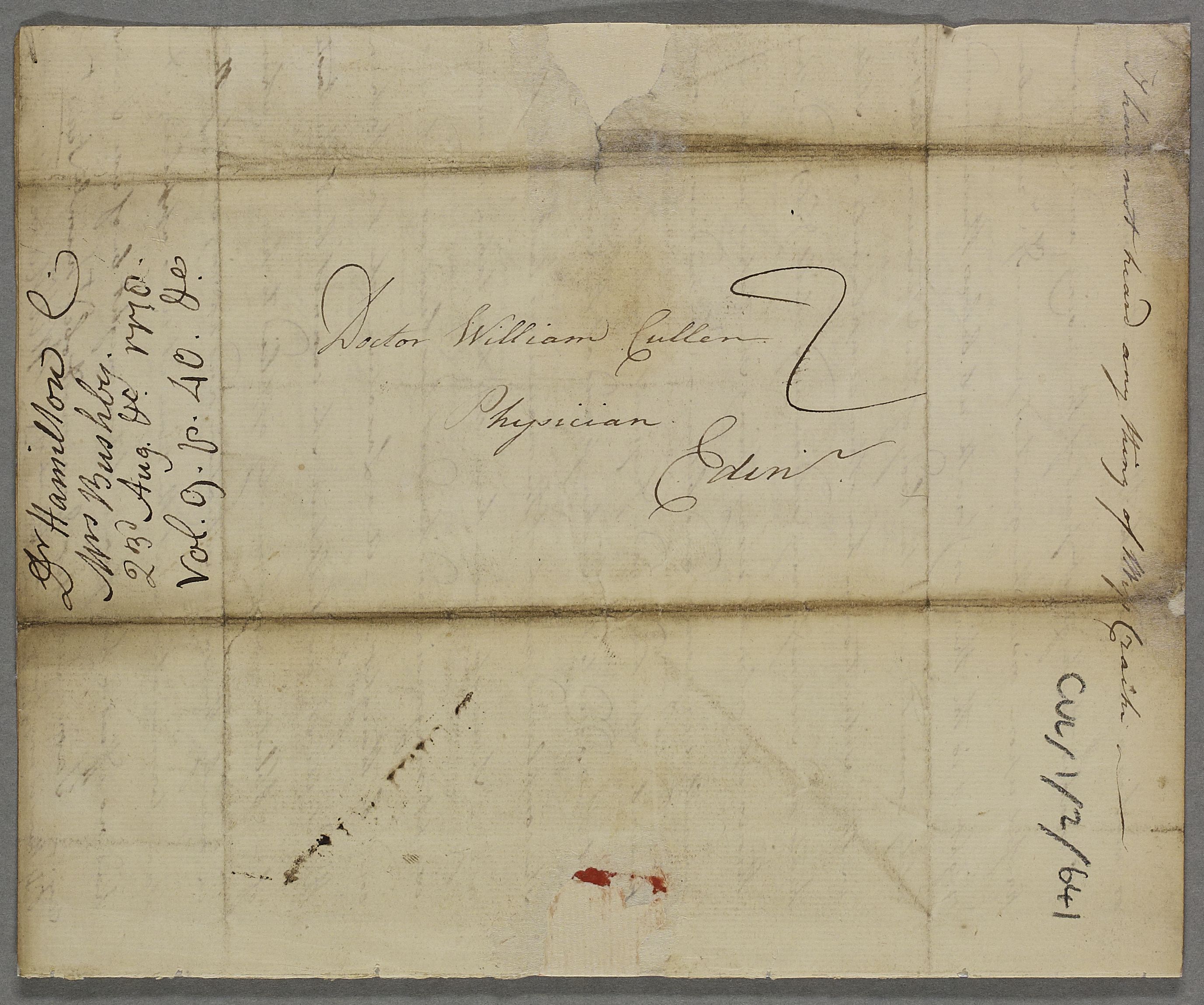 The Cullen Project | [ID:1550] From: Dr William Hamilton (in Dumfries ...