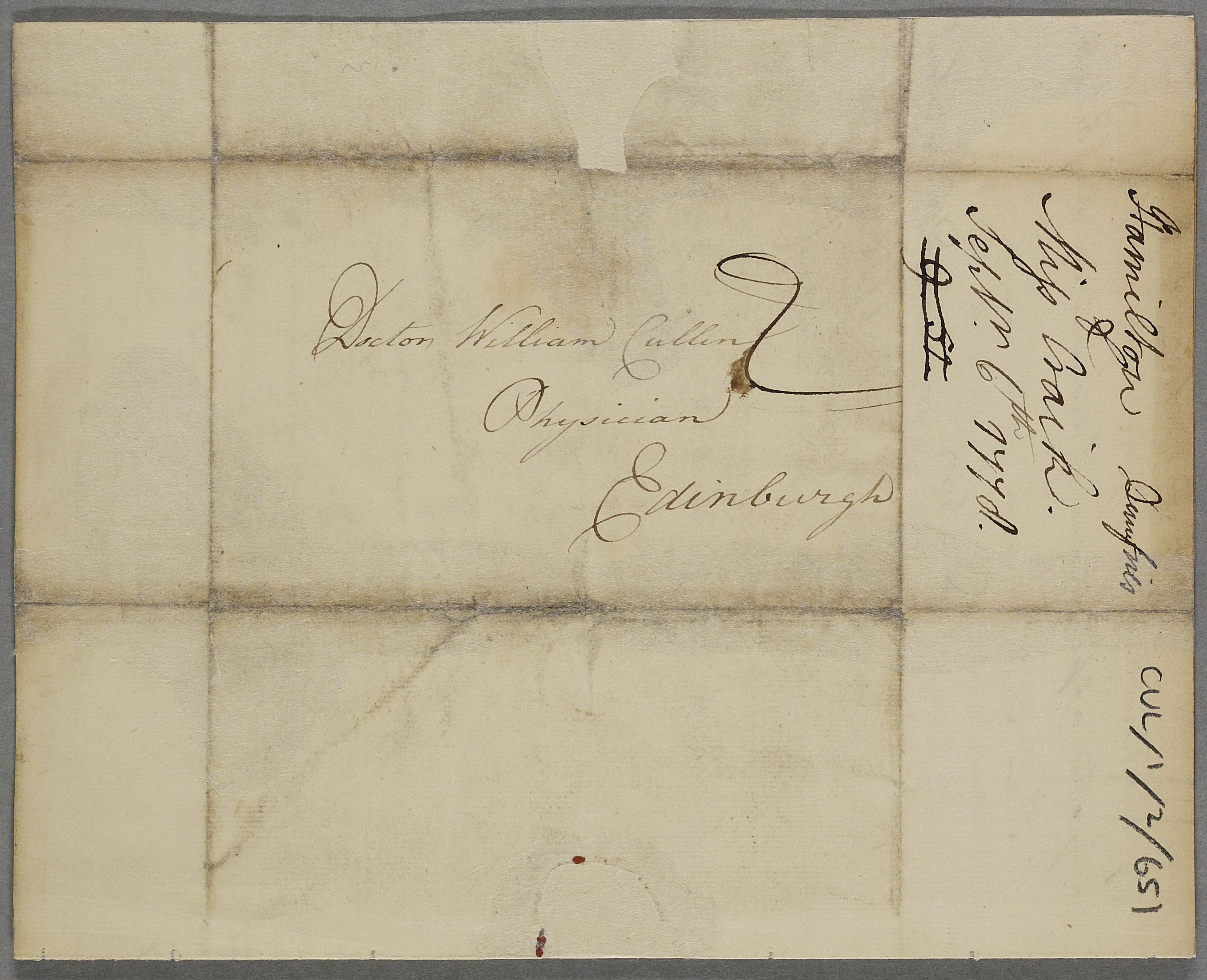 The Cullen Project | [ID:1560] From: Dr William Hamilton (in Dumfries ...