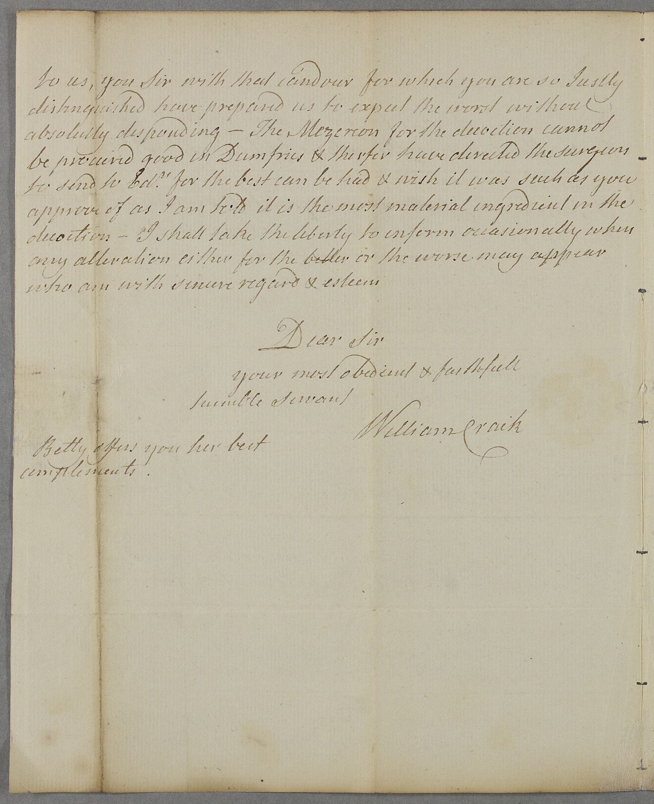 The Cullen Project | [ID:1561] From: Mr William Craik (Craick of ...