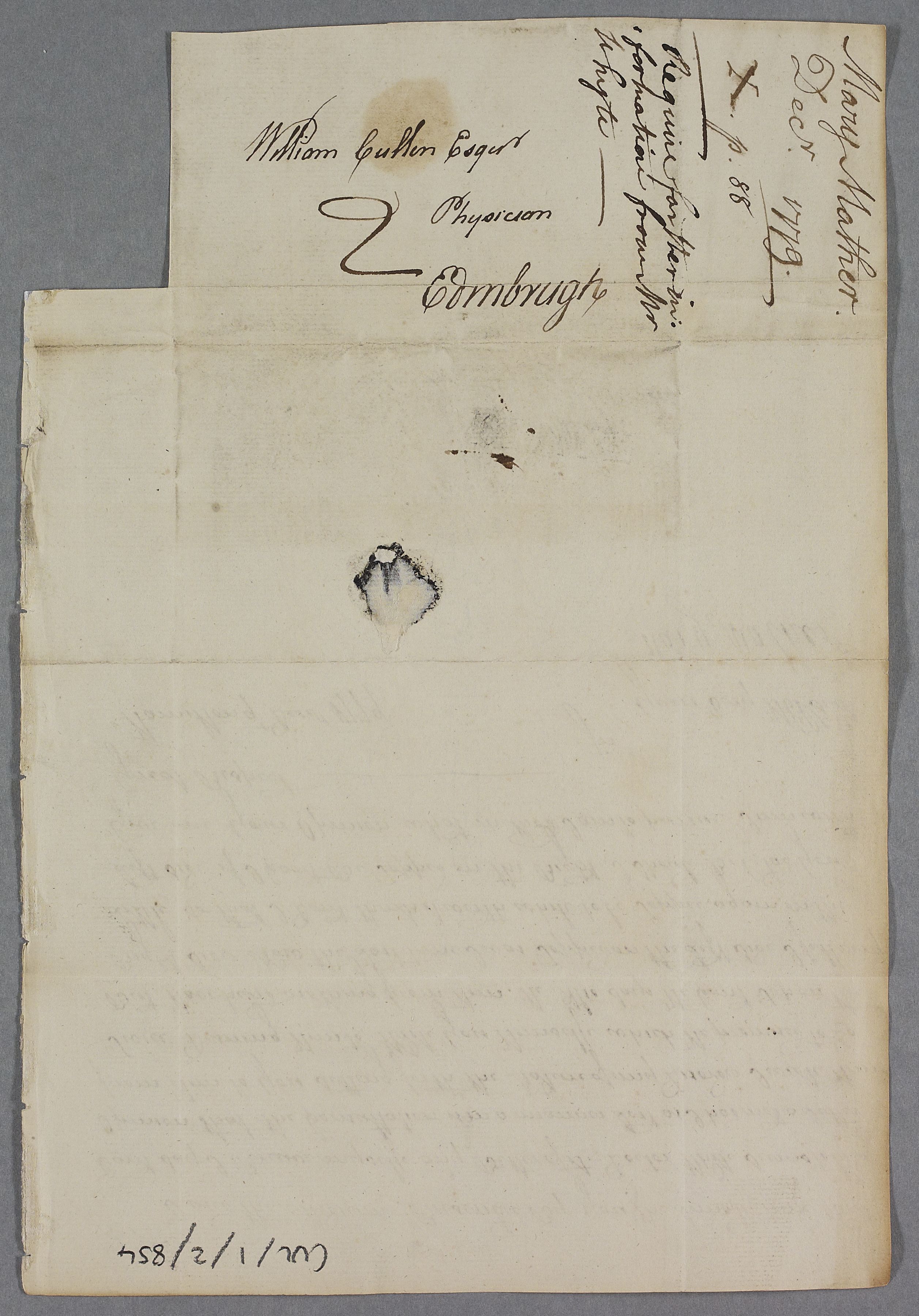 The Cullen Project | [ID:1767] From: Mrs Mary Mather / To: Dr William ...