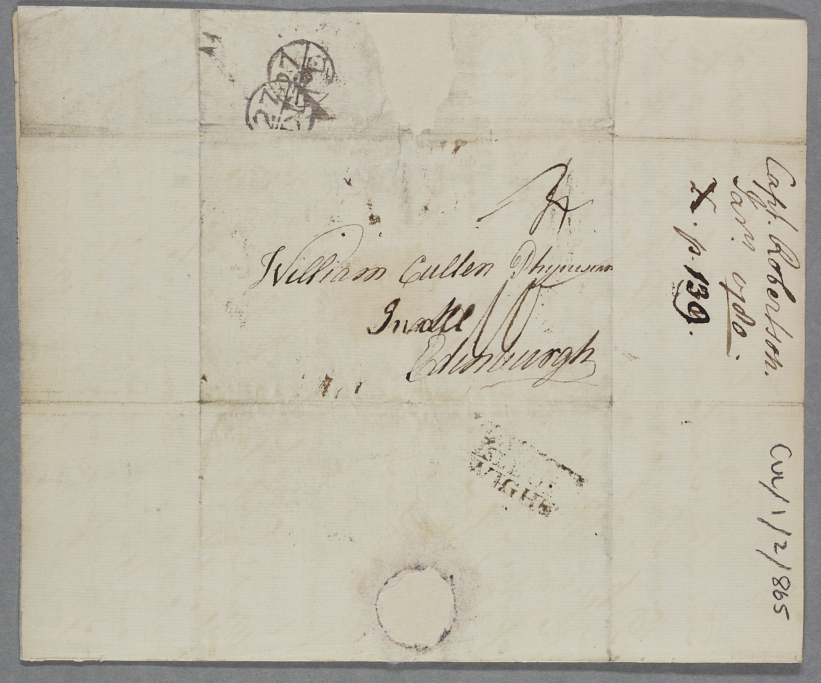 The Cullen Project | [ID:1784] From: Captain Robertson / To: Dr William ...