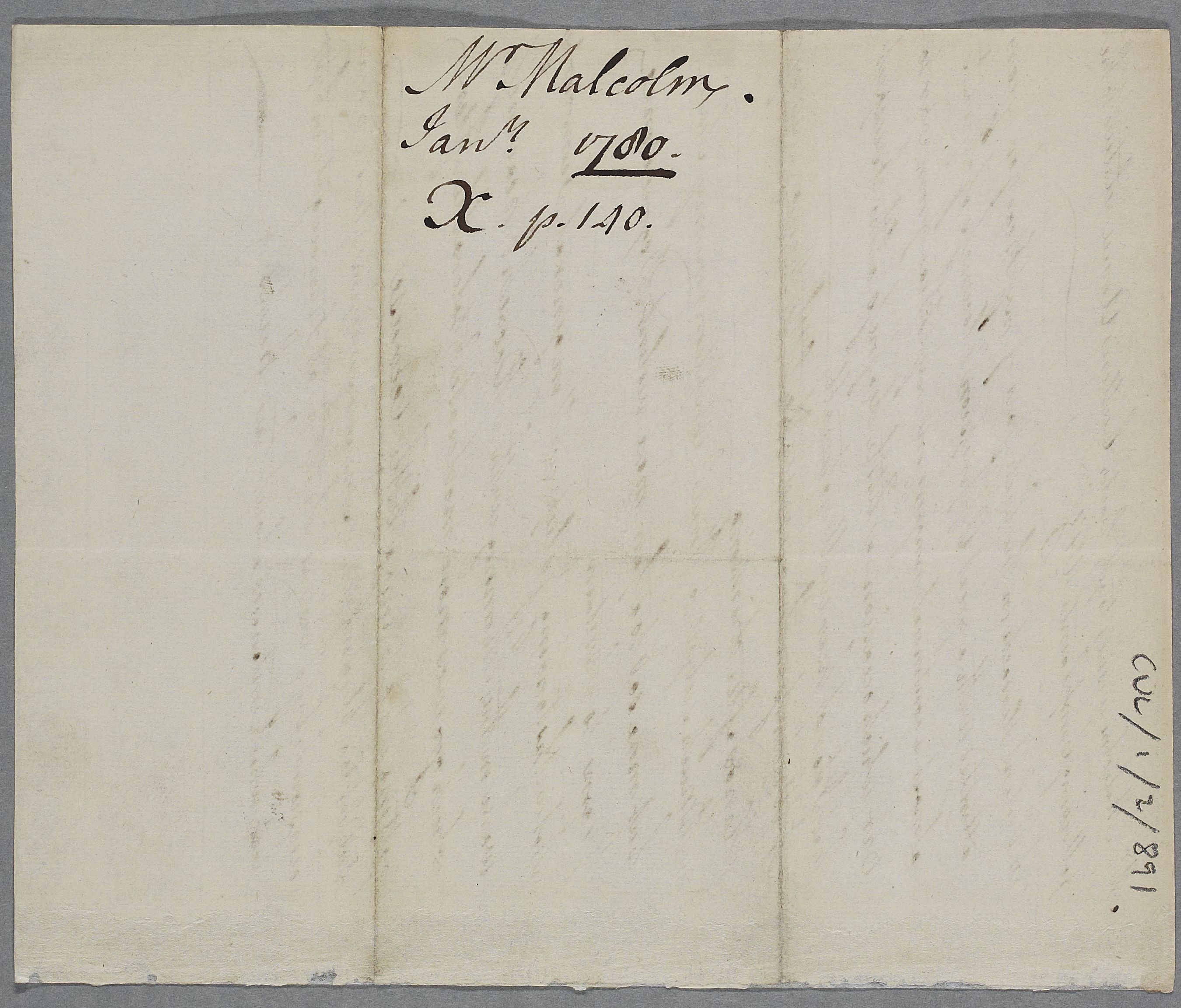 The Cullen Project | [ID:1811] From: Mr Malcolm / To: Dr William Cullen ...