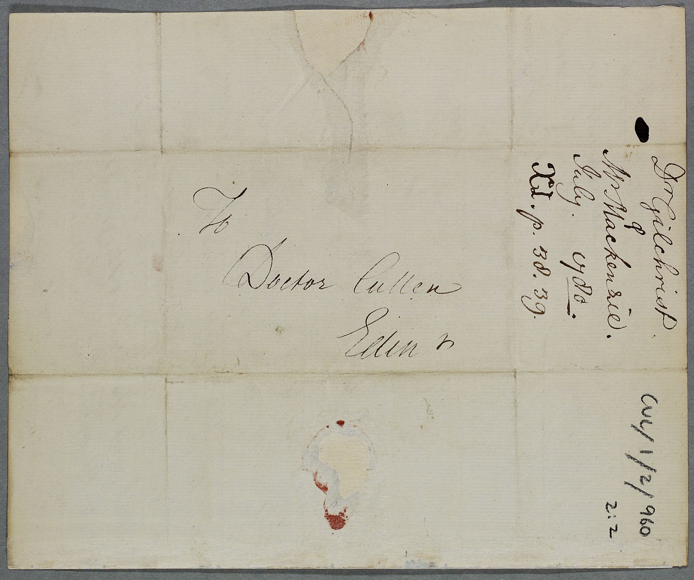 The Cullen Project | [ID:1881] From: Dr John Gilchrist (of Speddoch ...