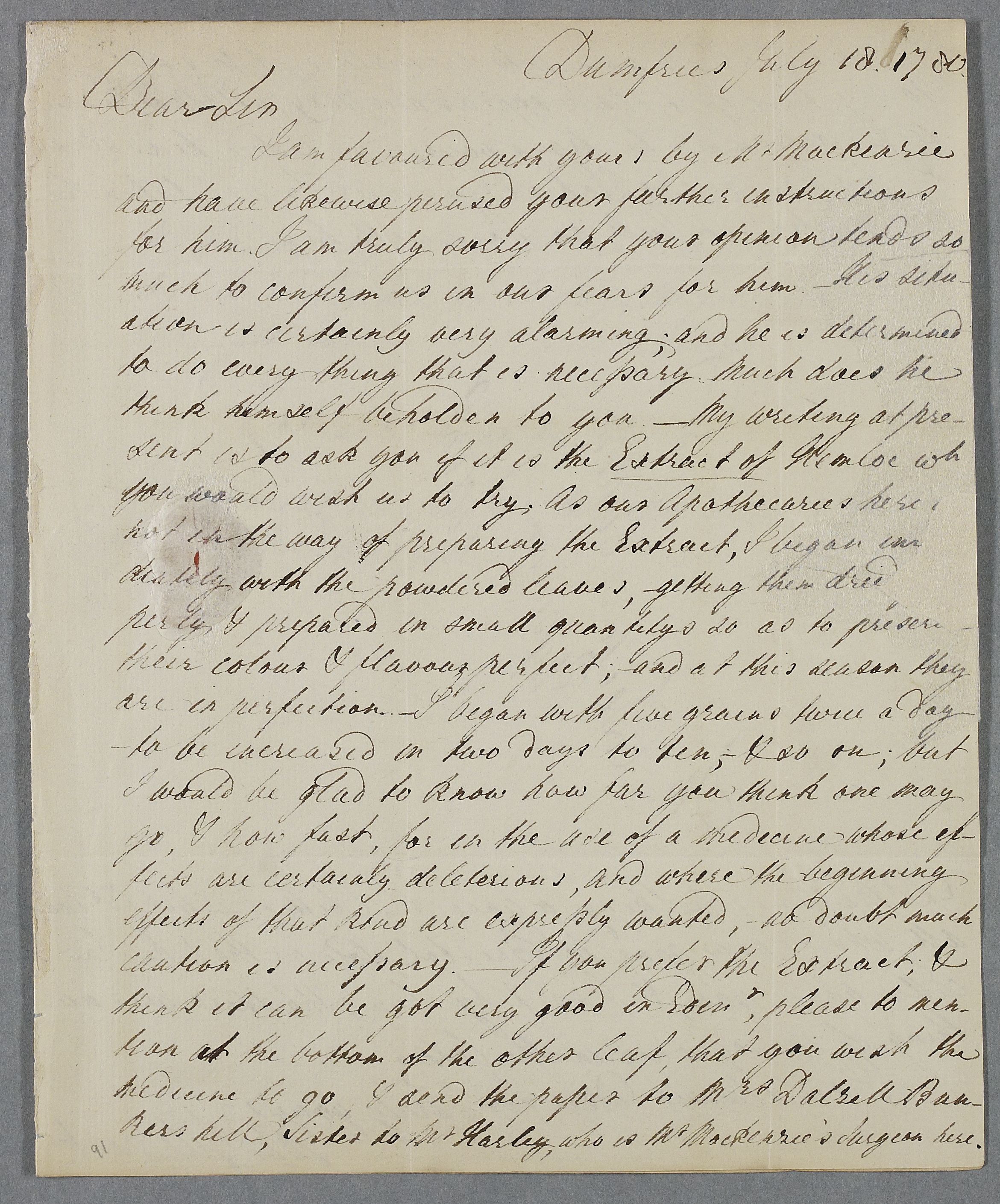 The Cullen Project | [ID:1884] From: Dr John Gilchrist (of Speddoch ...