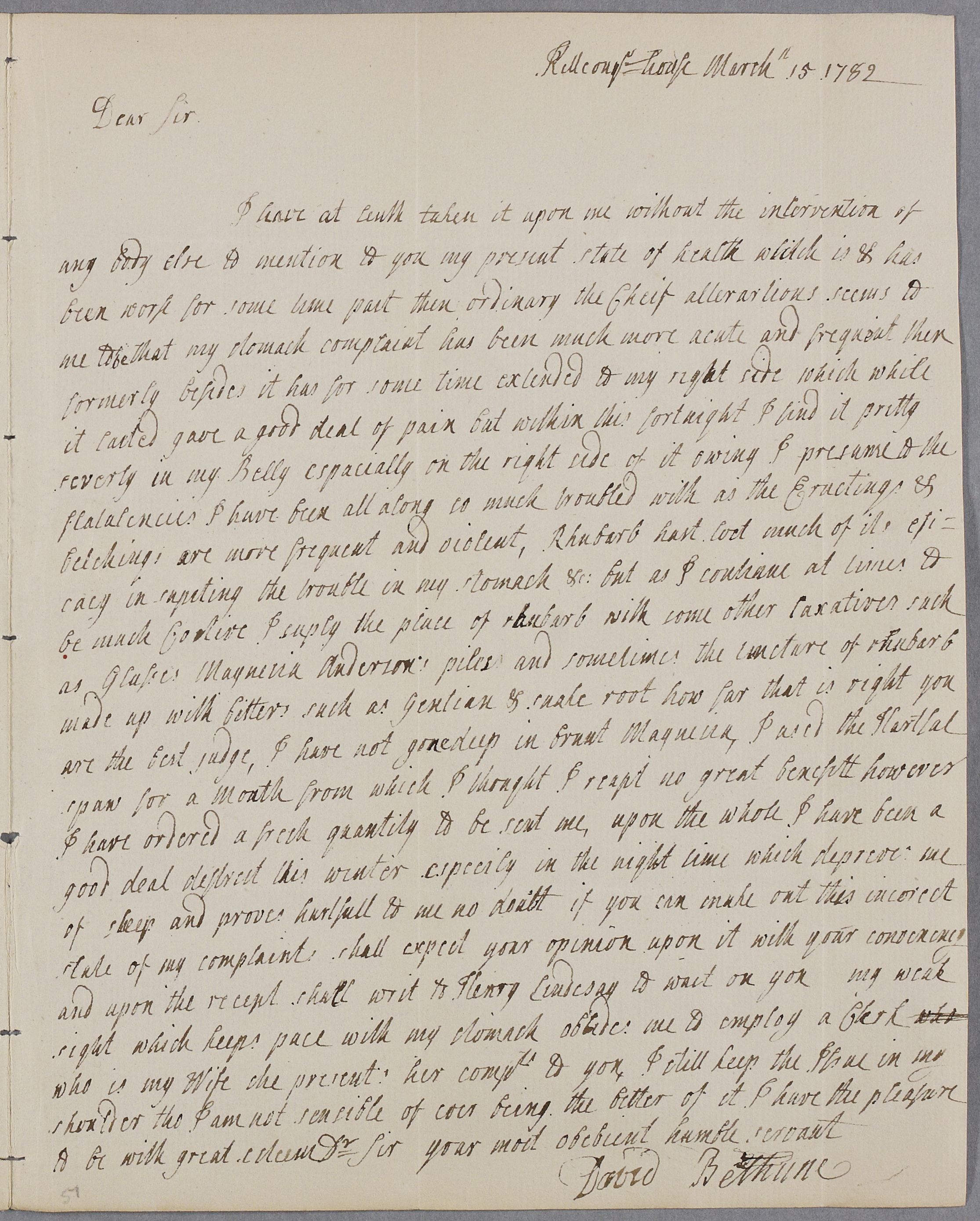 The Cullen Project | [ID:2173] From: Mr David Bethune (of Kilconquhar ...