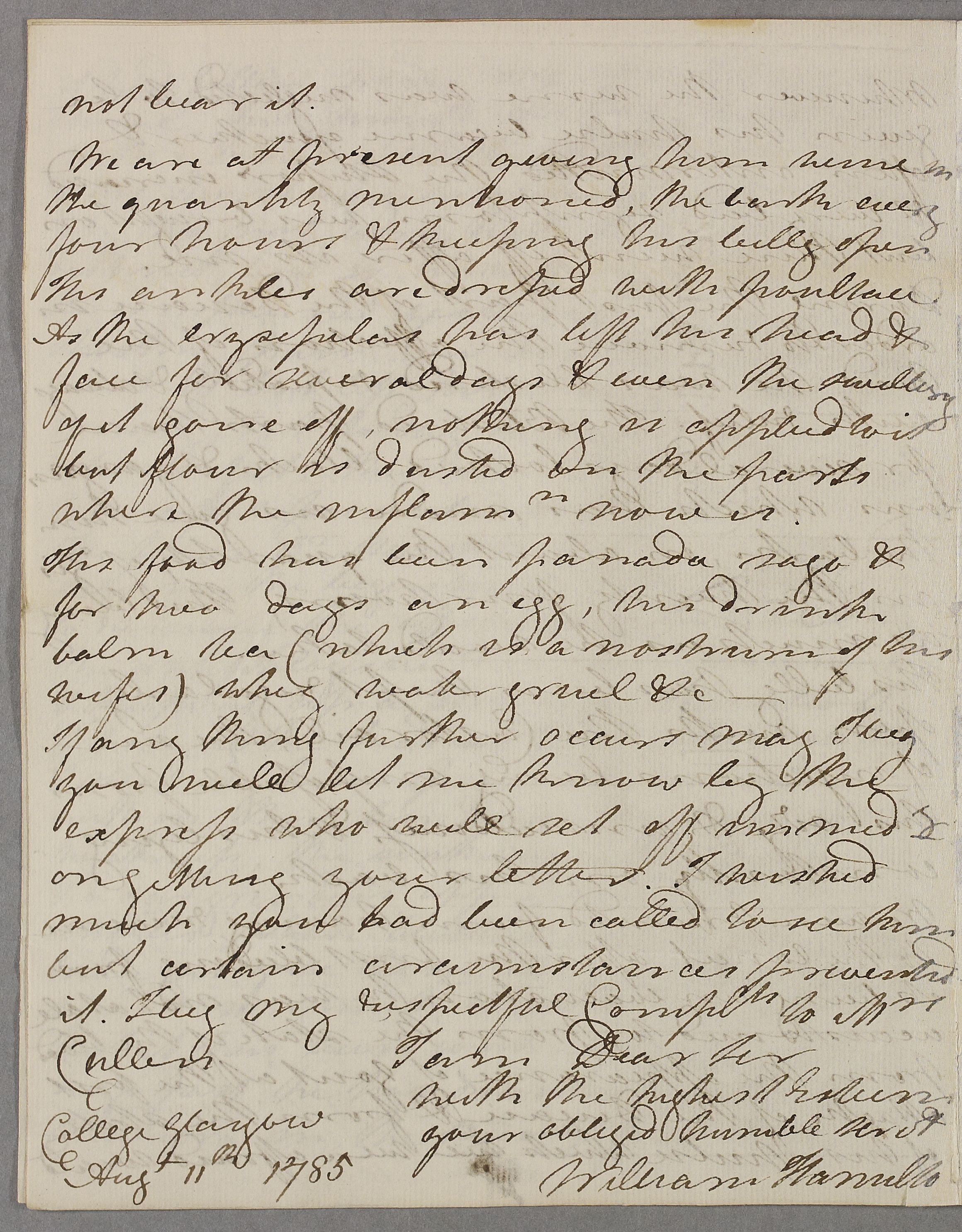 The Cullen Project | [ID:2684] From: Dr William Hamilton (in Glasgow ...