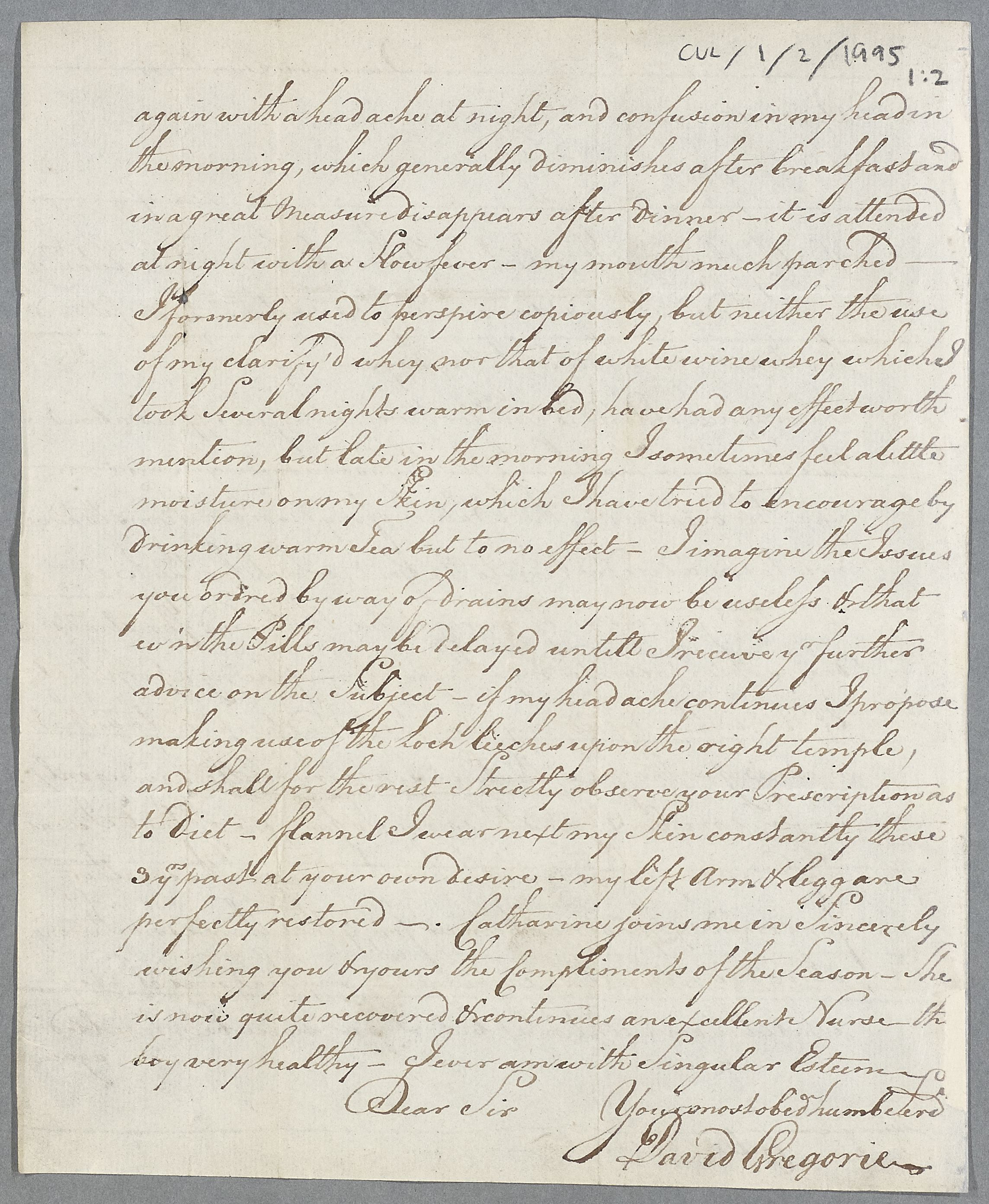 The Cullen Project | [ID:2962] From: Mr David Gregory (Gregorie) / To ...