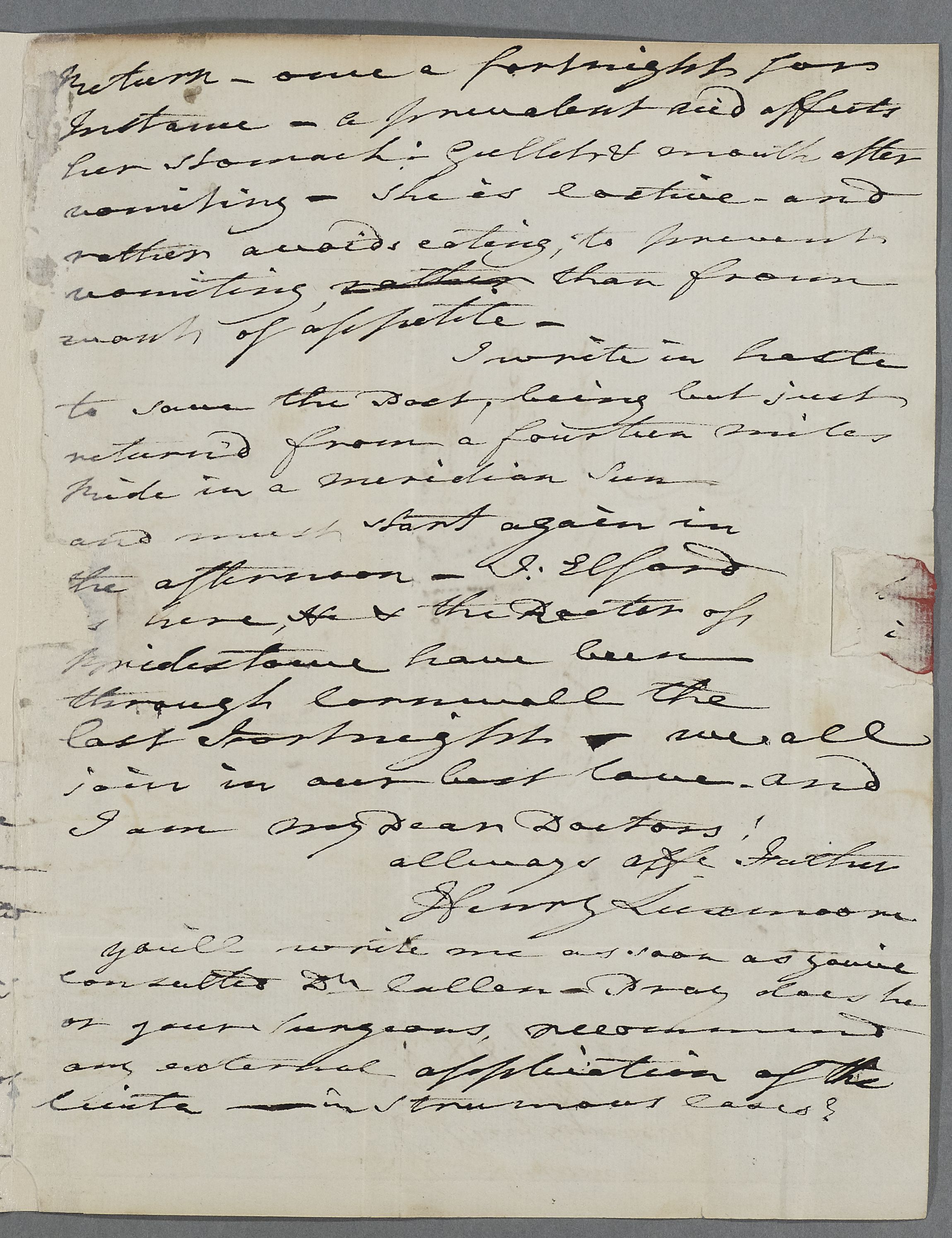 The Cullen Project | [ID:3196] From: Dr Henry Luxmoore / To: Mr Luxmore ...