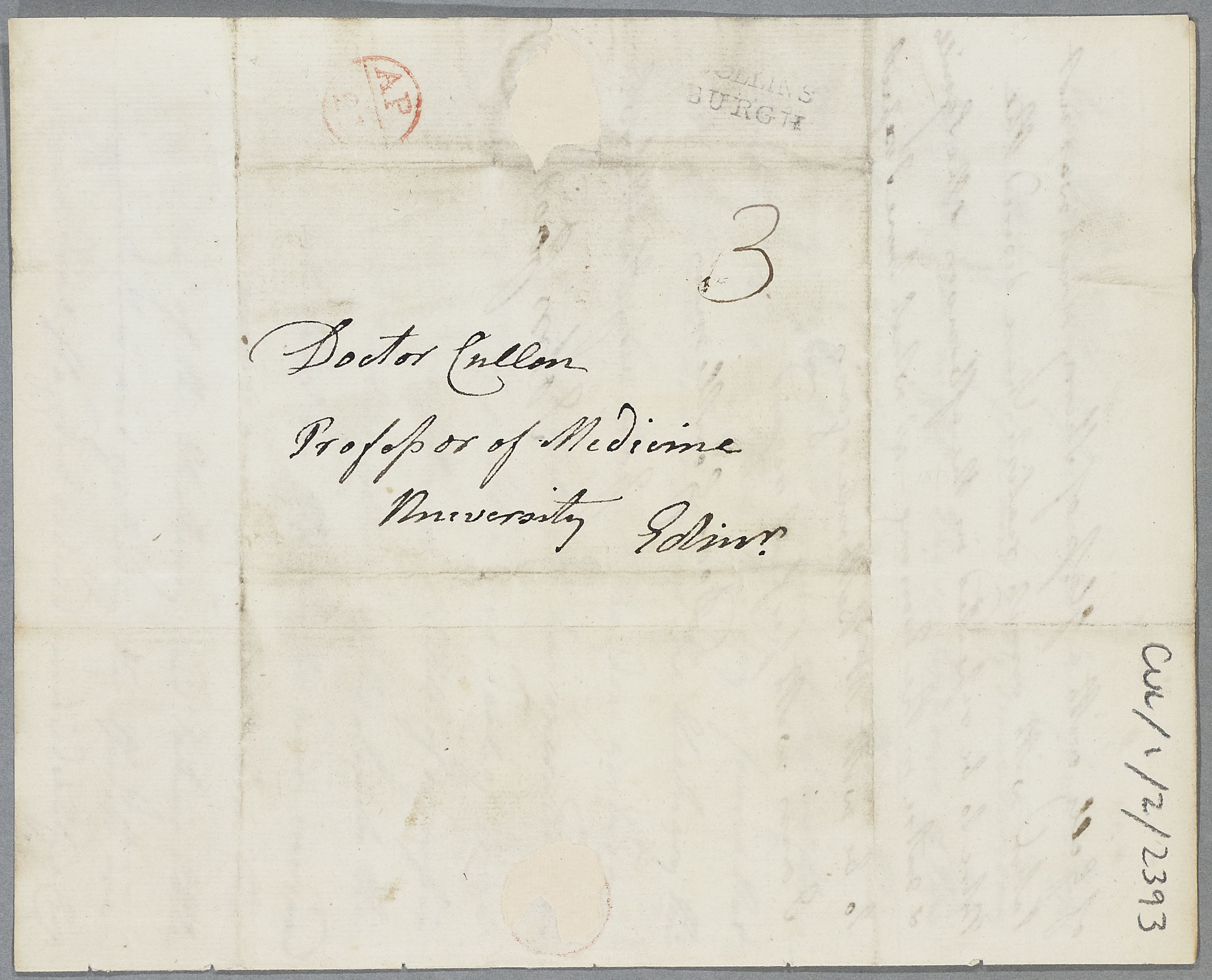 The Cullen Project | [ID:3501] From: Mr John Goodsir / To: Dr William ...