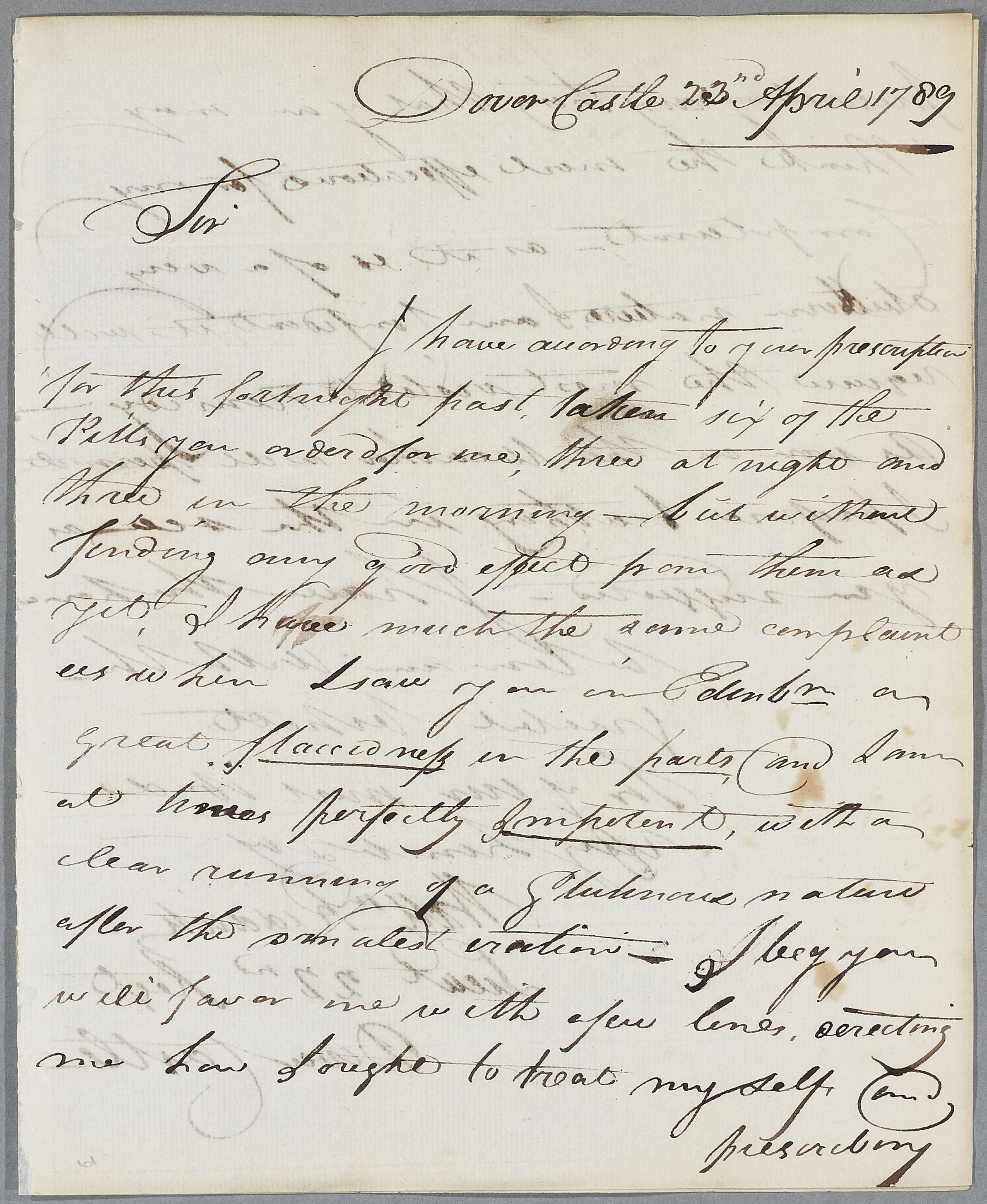 The Cullen Project | [ID:3503] From: Captain William Riddick / To: Dr ...