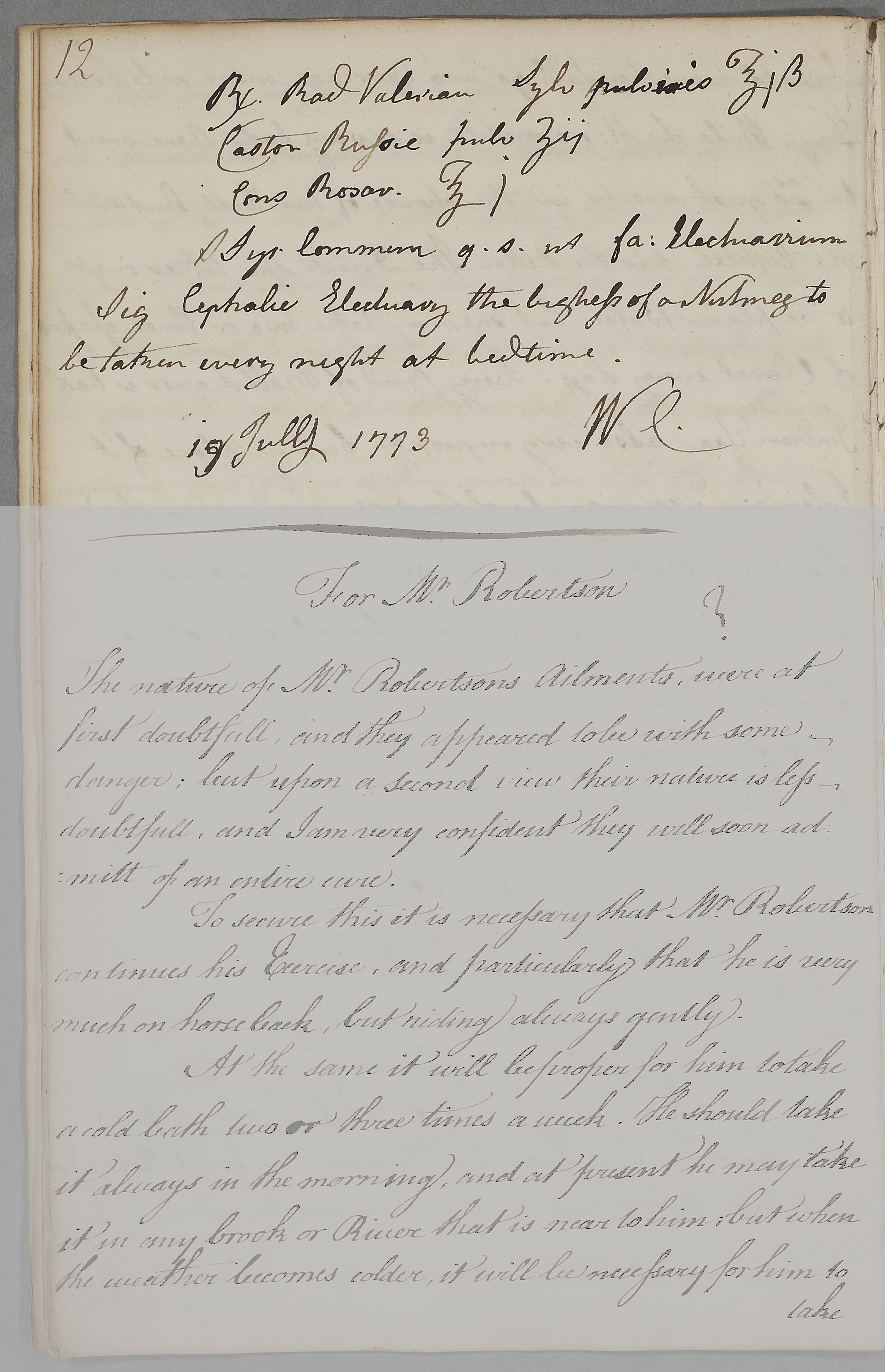 The Cullen Project | [ID:3745] From: Dr William Cullen (Professor ...