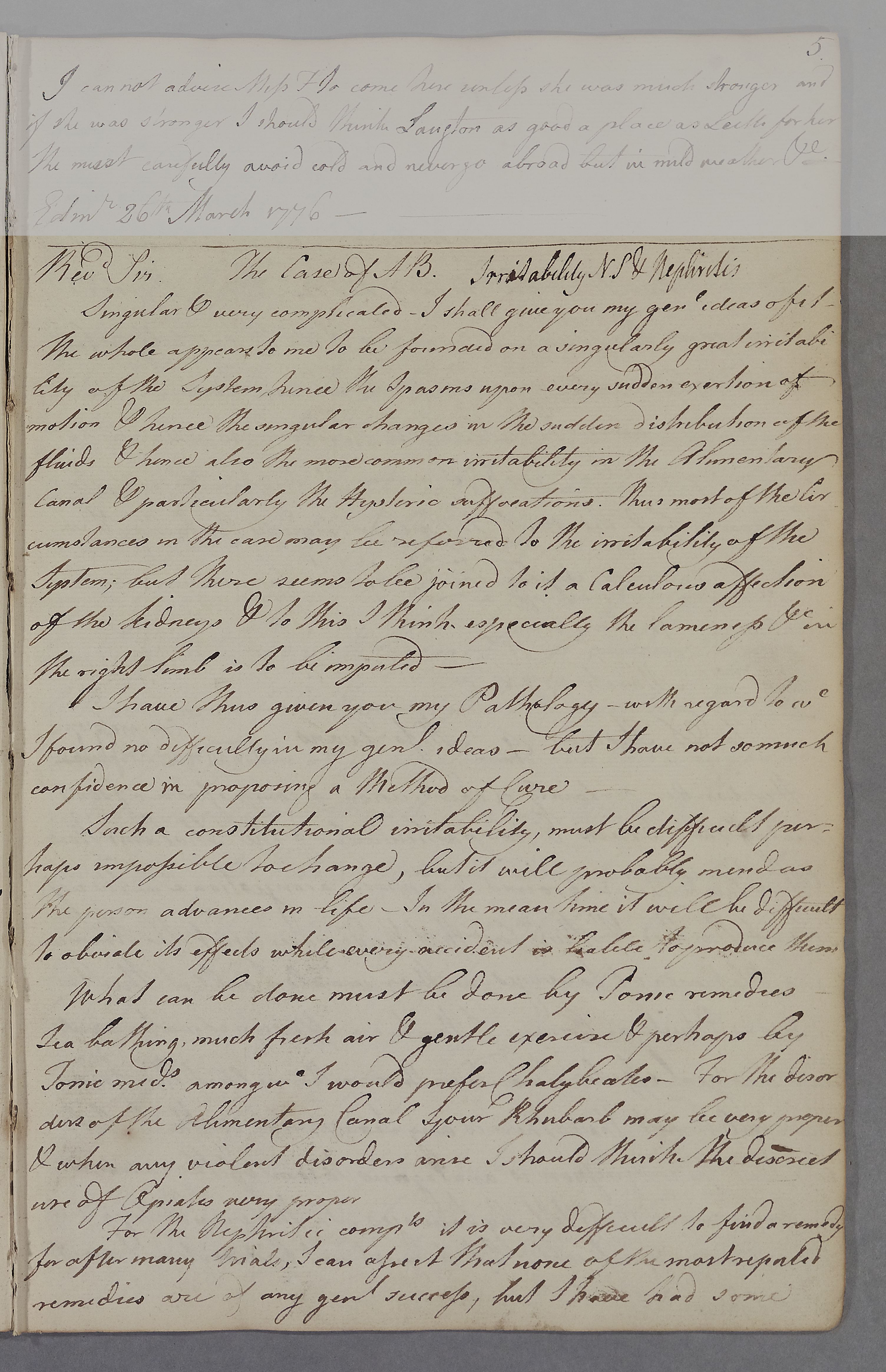 The Cullen Project | [ID:3789] From: Dr William Cullen (Professor ...