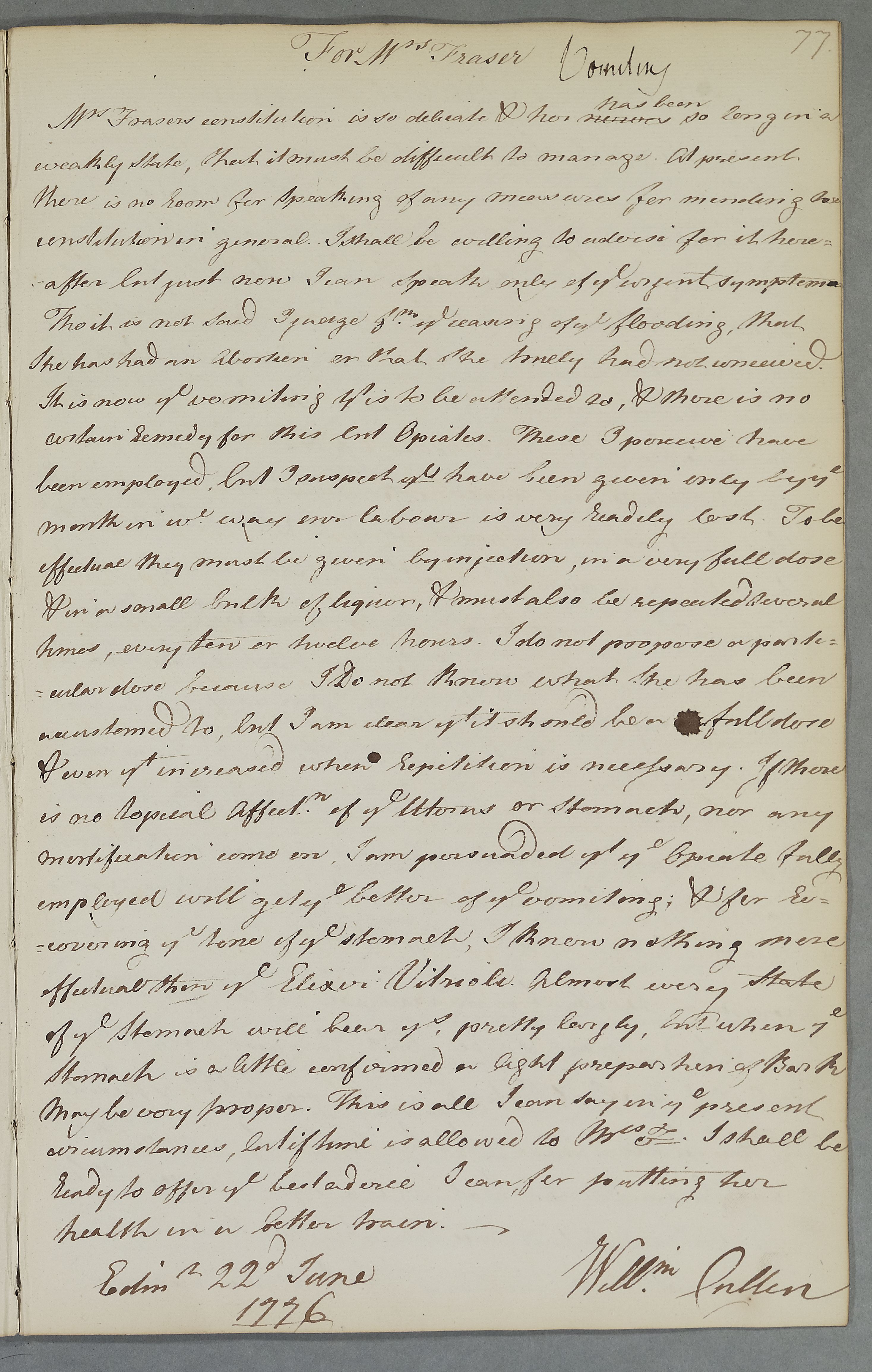 The Cullen Project | [ID:3841] From: Dr William Cullen (Professor ...