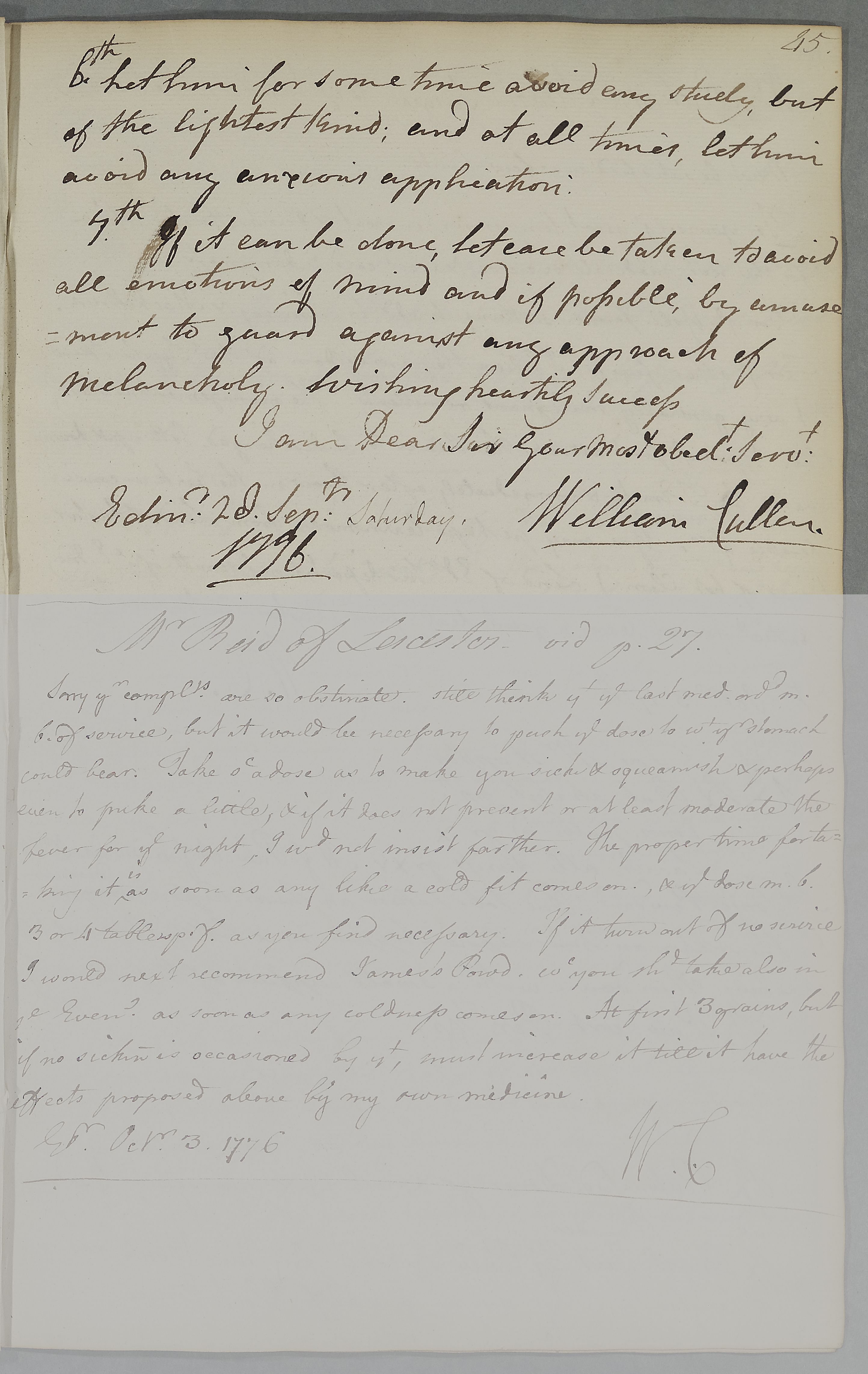 The Cullen Project | [ID:3931] From: Dr William Cullen (Professor ...