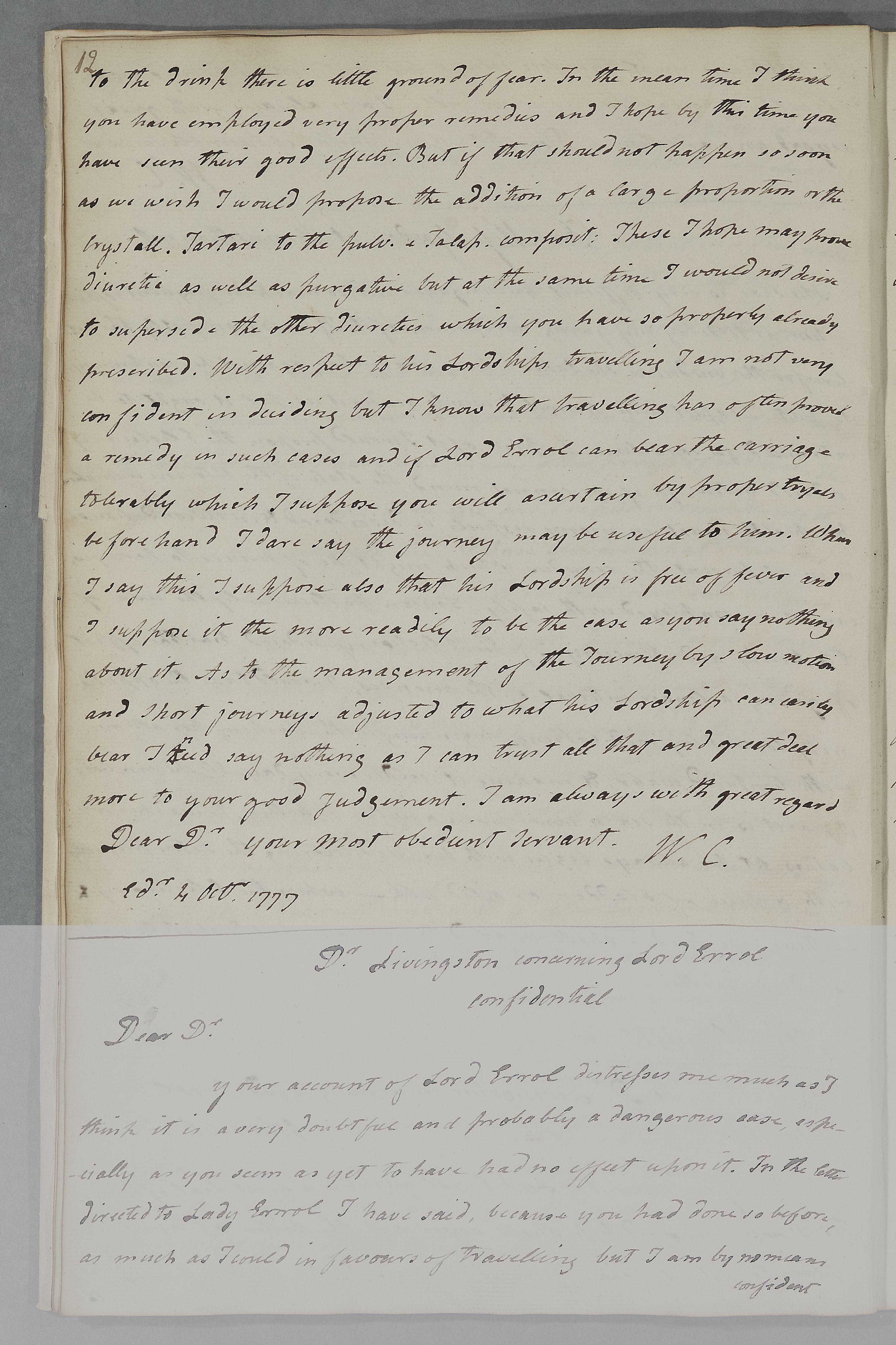 The Cullen Project | [ID:4162] From: Dr William Cullen (Professor ...