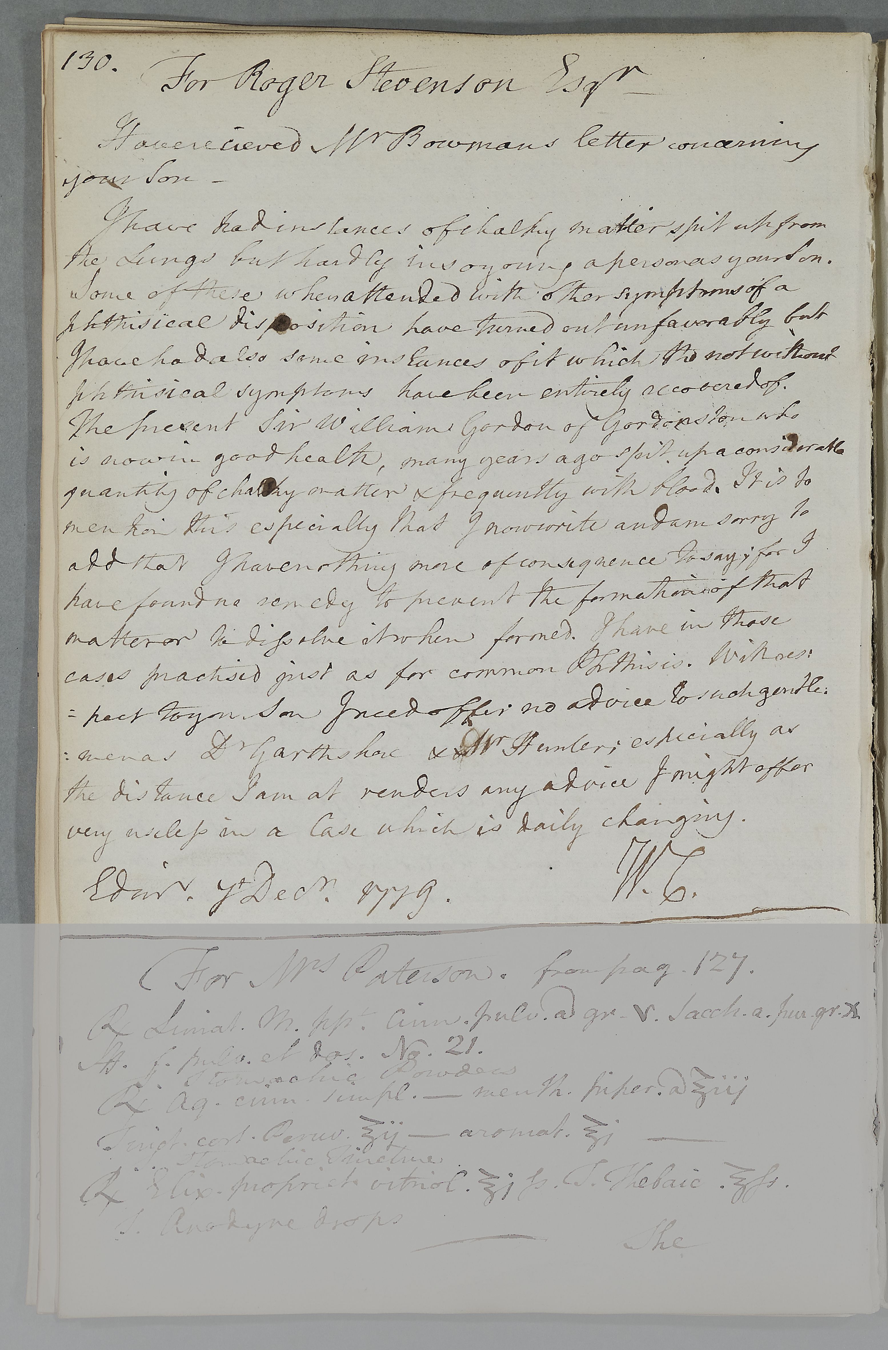 The Cullen Project | [ID:4549] From: Dr William Cullen (Professor ...