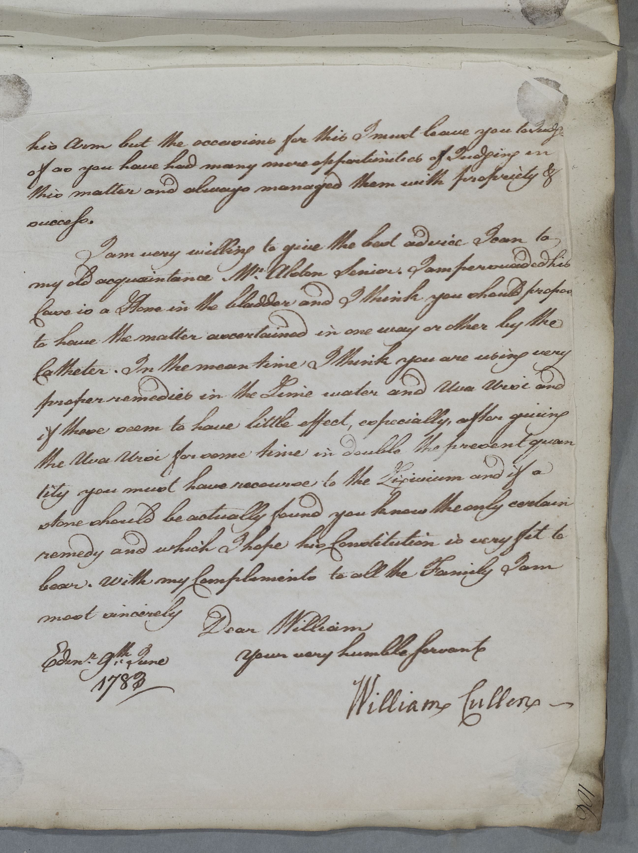 The Cullen Project | [ID:4644] From: Dr William Cullen (Professor ...