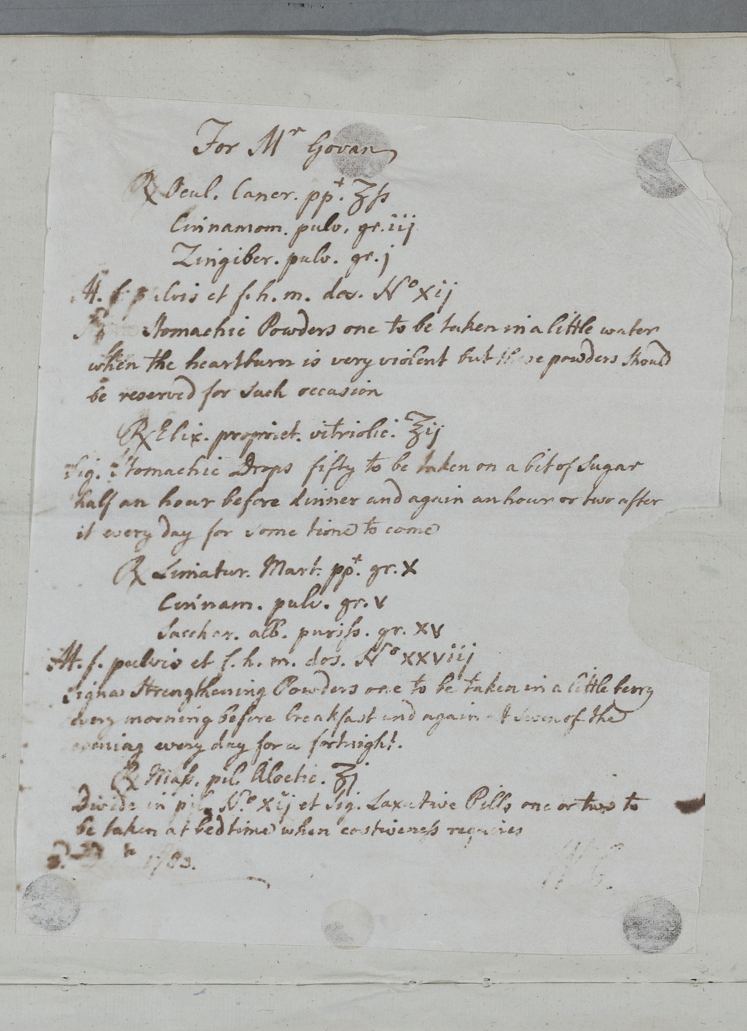 The Cullen Project | [ID:4752] From: Dr William Cullen (Professor ...