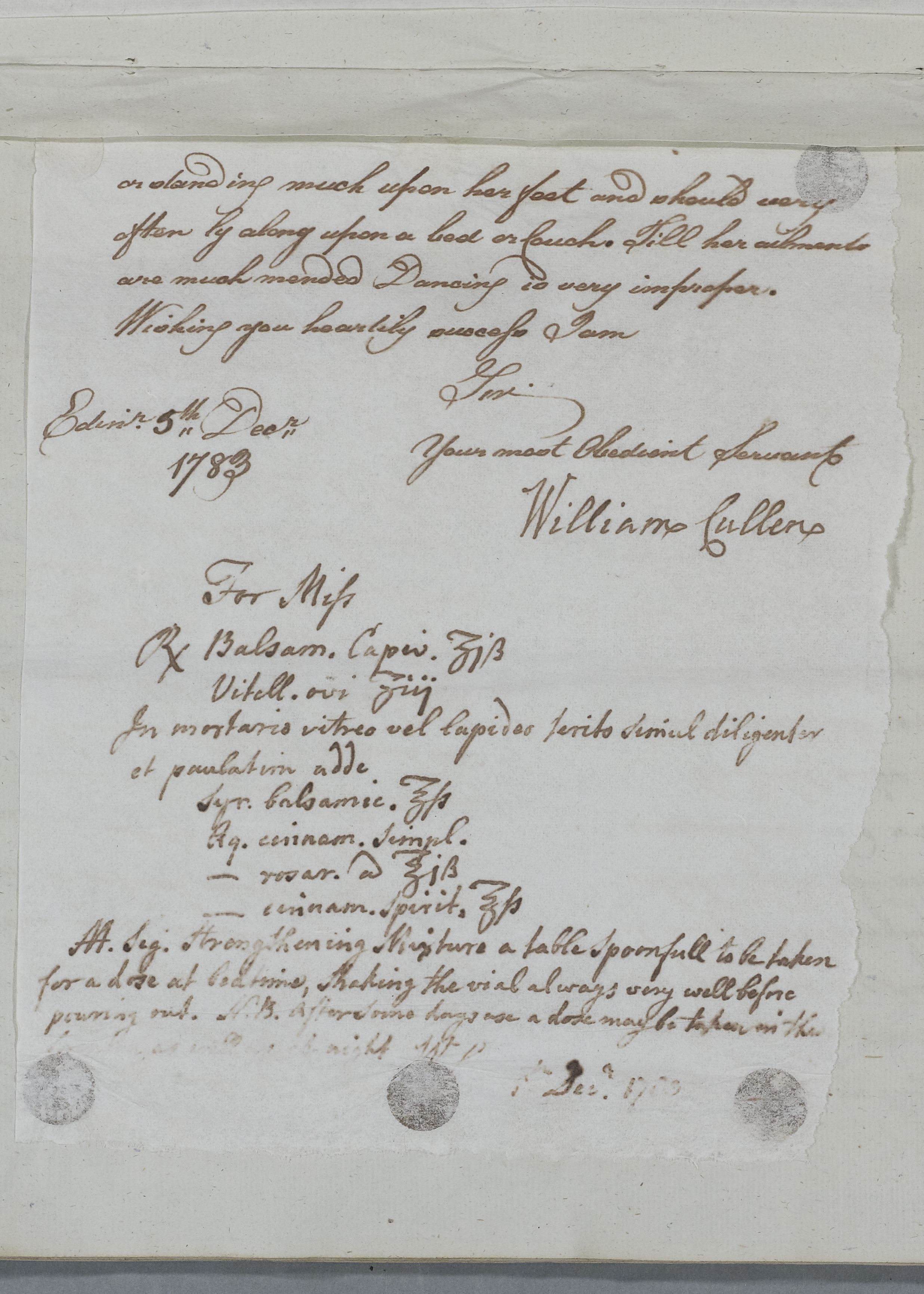 The Cullen Project | [ID:4753] From: Dr William Cullen (Professor ...