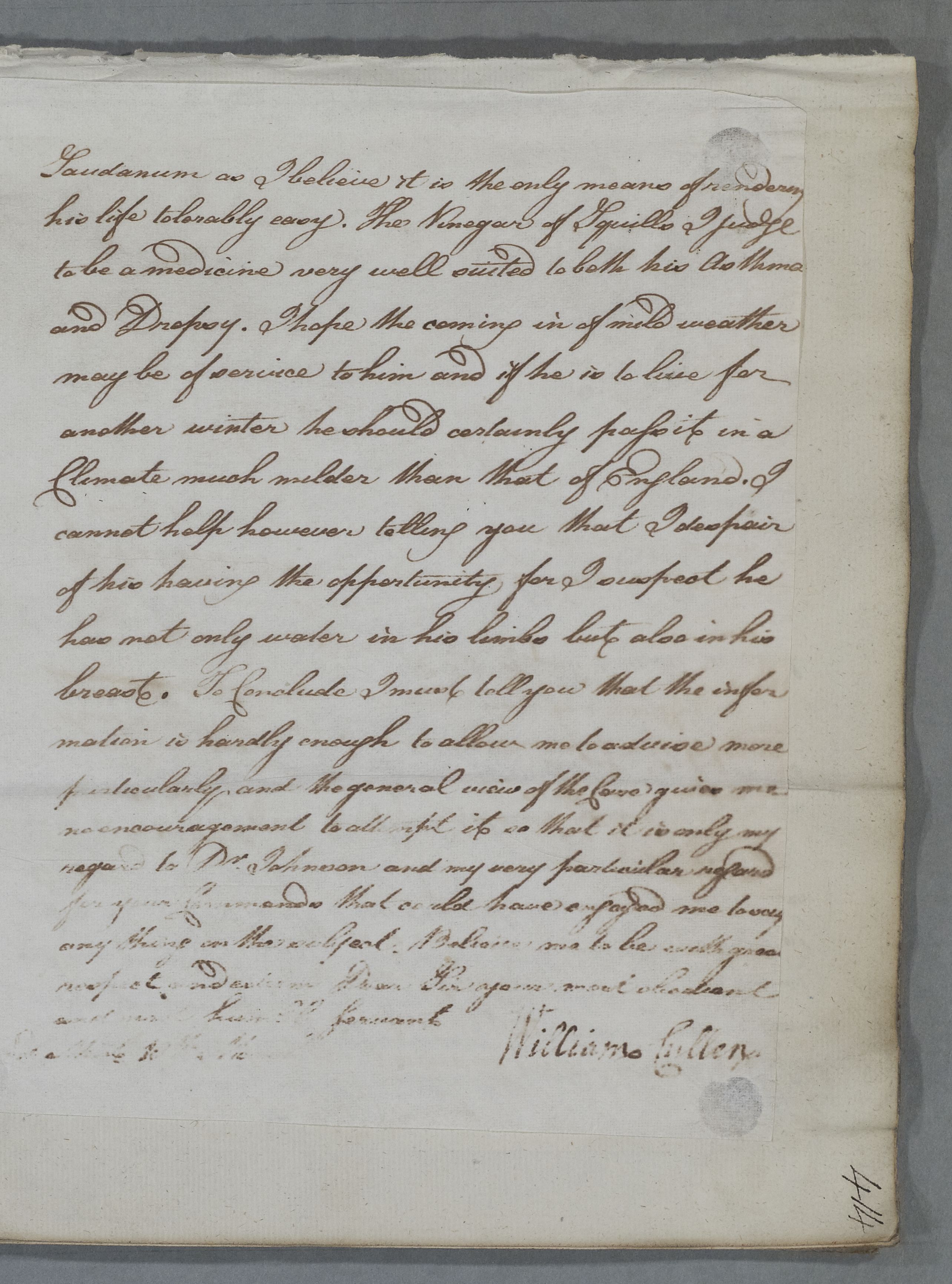 The Cullen Project | [ID:4791] From: Dr William Cullen (Professor ...