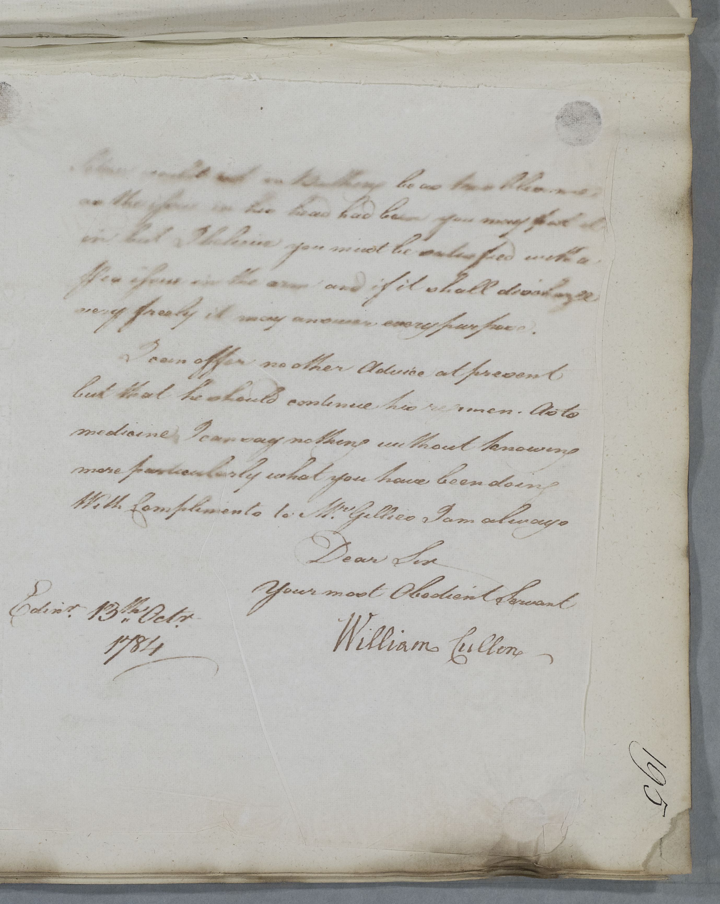 The Cullen Project | [ID:4931] From: Dr William Cullen (Professor ...