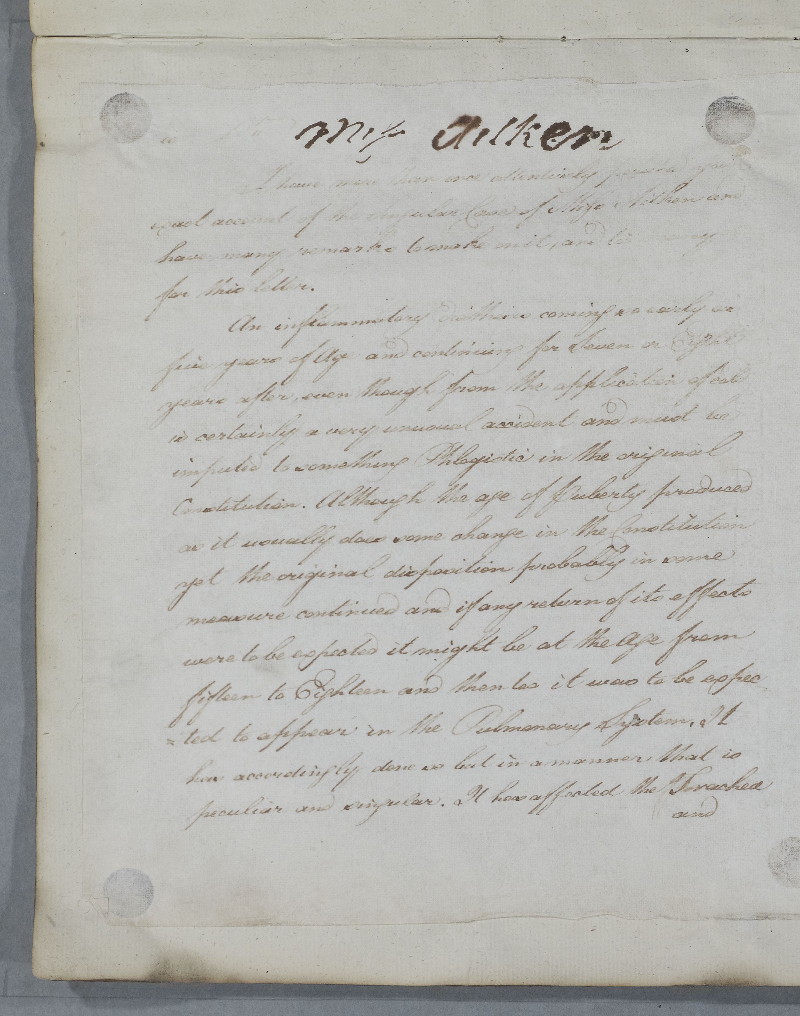 The Cullen Project | [ID:4968] From: Dr William Cullen (Professor ...