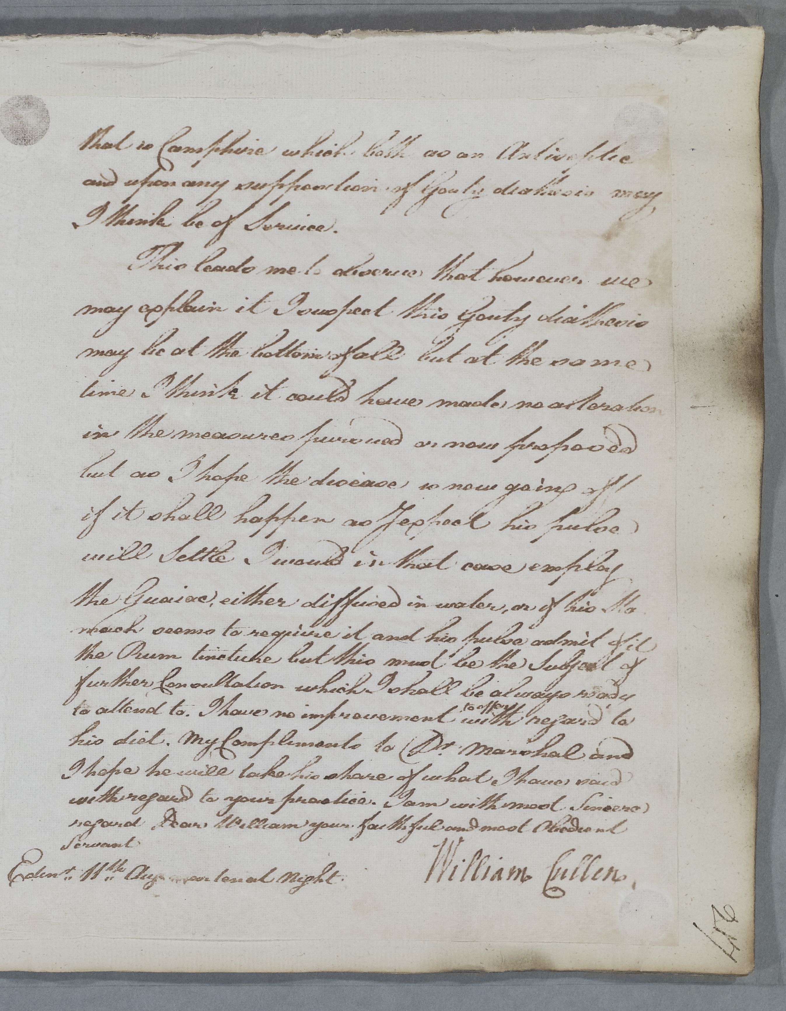 The Cullen Project | [ID:5120] From: Dr William Cullen (Professor ...