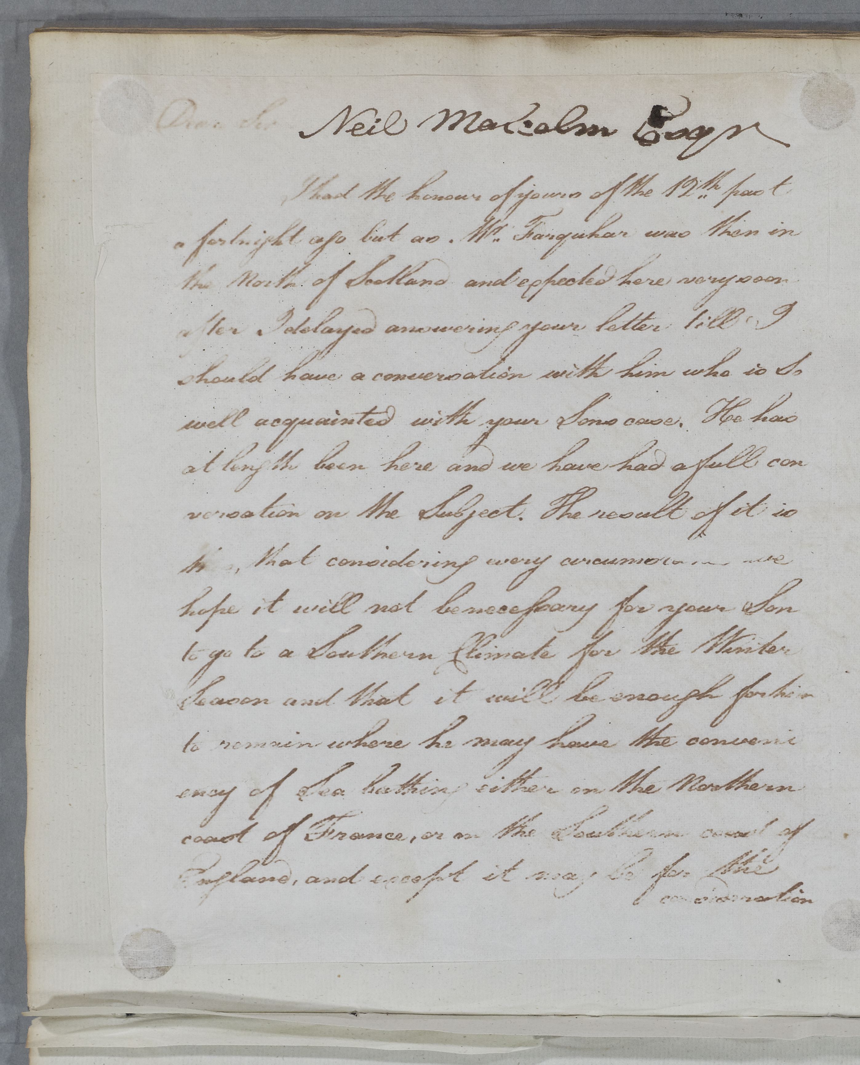 The Cullen Project | [ID:5142] From: Dr William Cullen (Professor ...