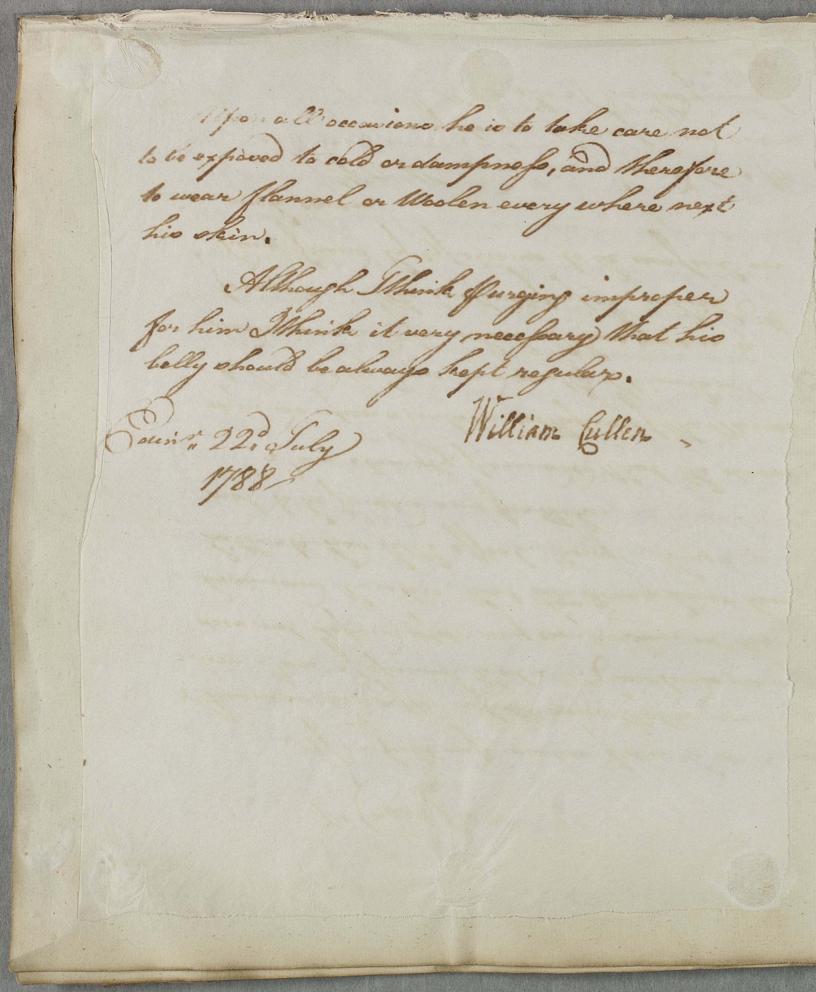 The Cullen Project | [ID:5684] From: Dr William Cullen (Professor ...