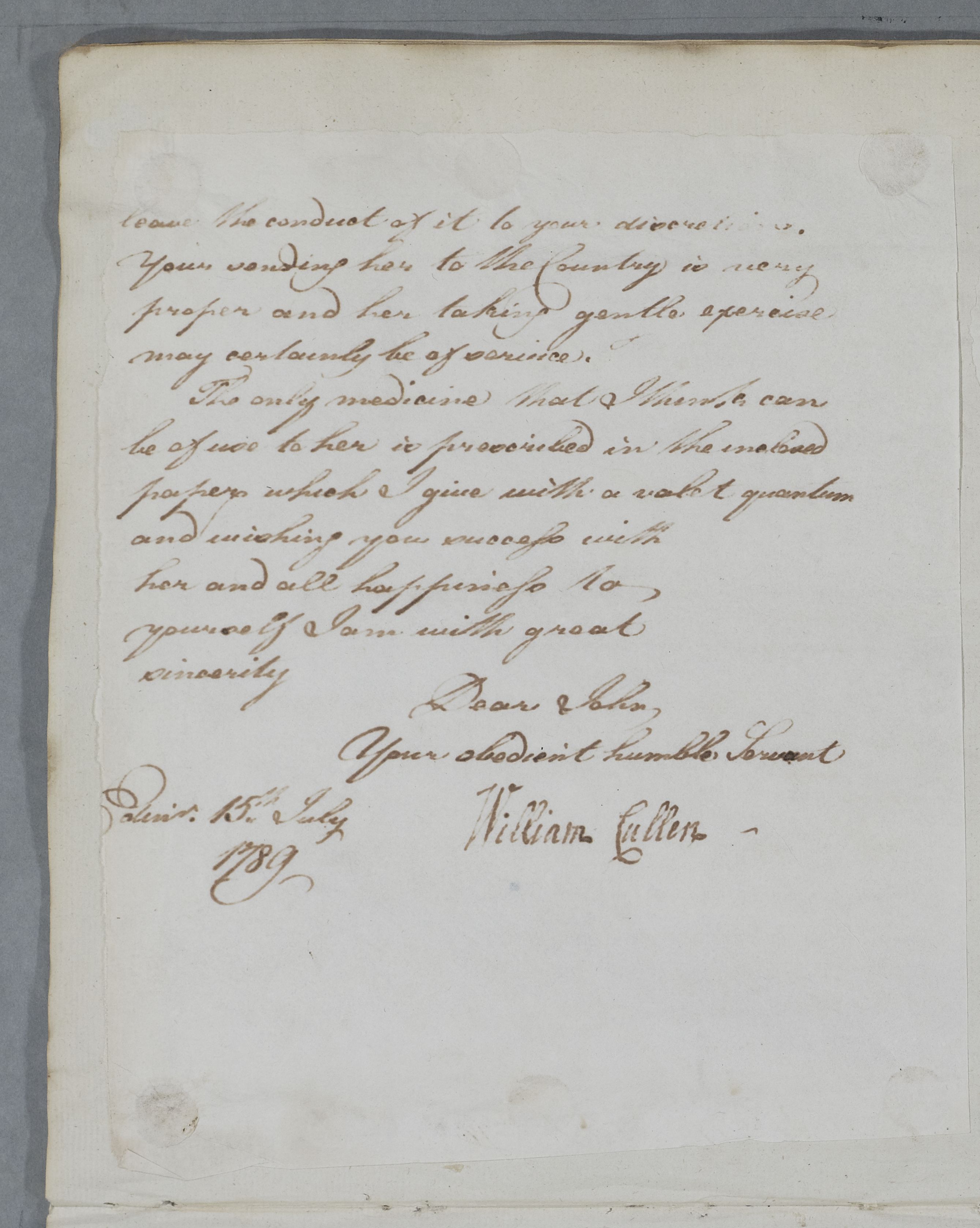 The Cullen Project | [ID:5855] From: Dr William Cullen (Professor ...