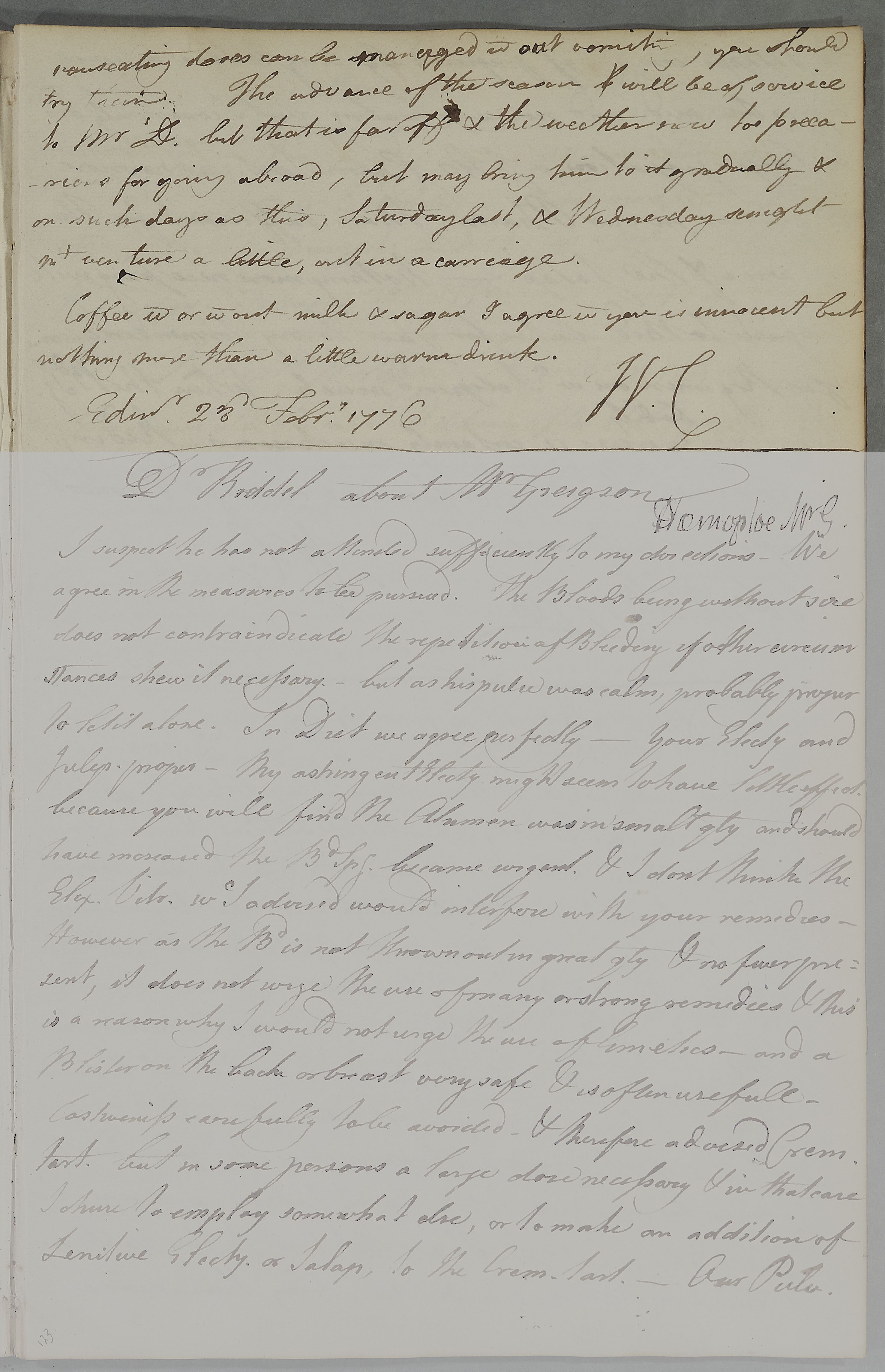 The Cullen Project | [ID:5981] From: Dr William Cullen (Professor ...