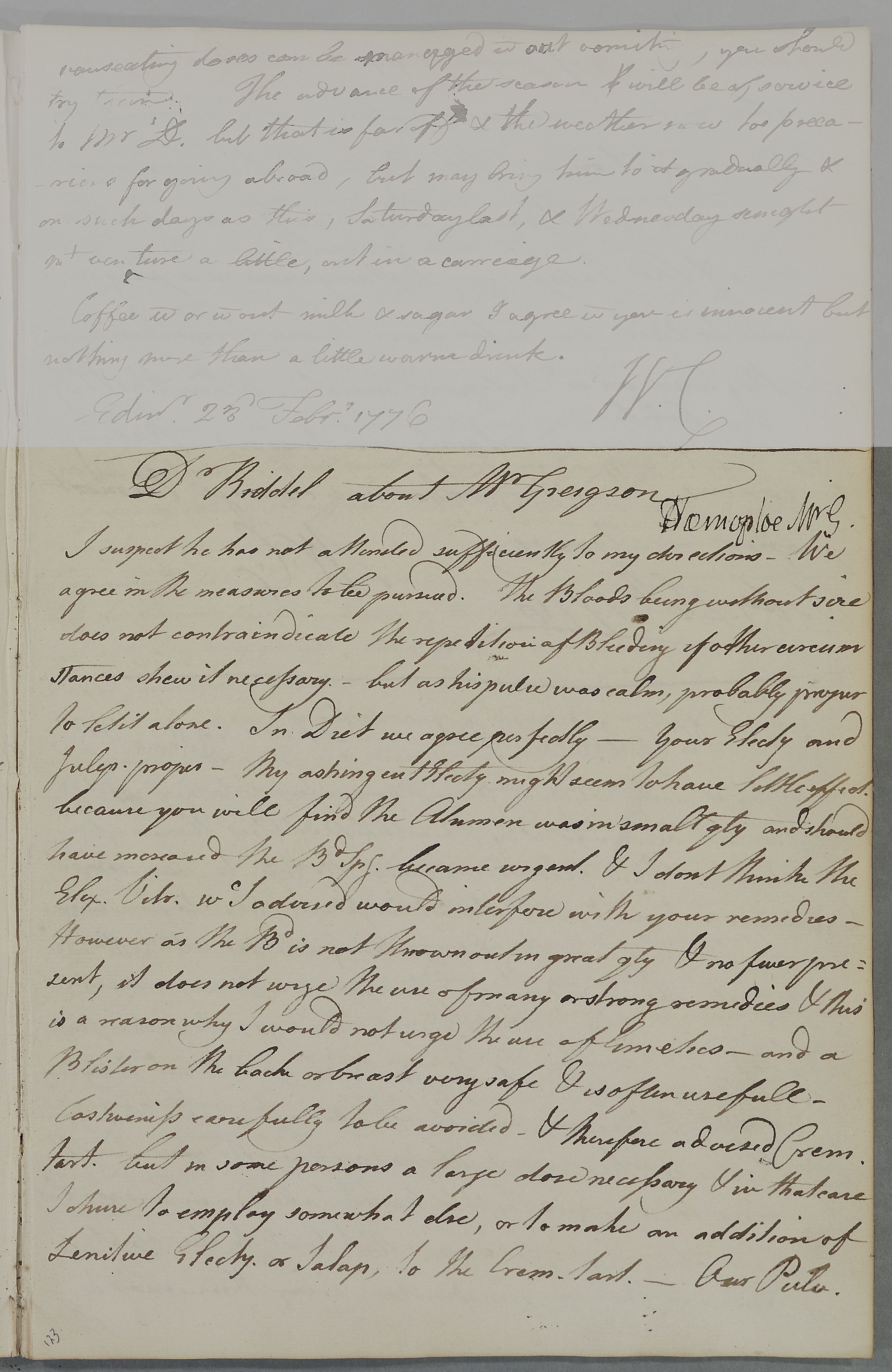 The Cullen Project | [ID:5982] From: Dr William Cullen (Professor ...