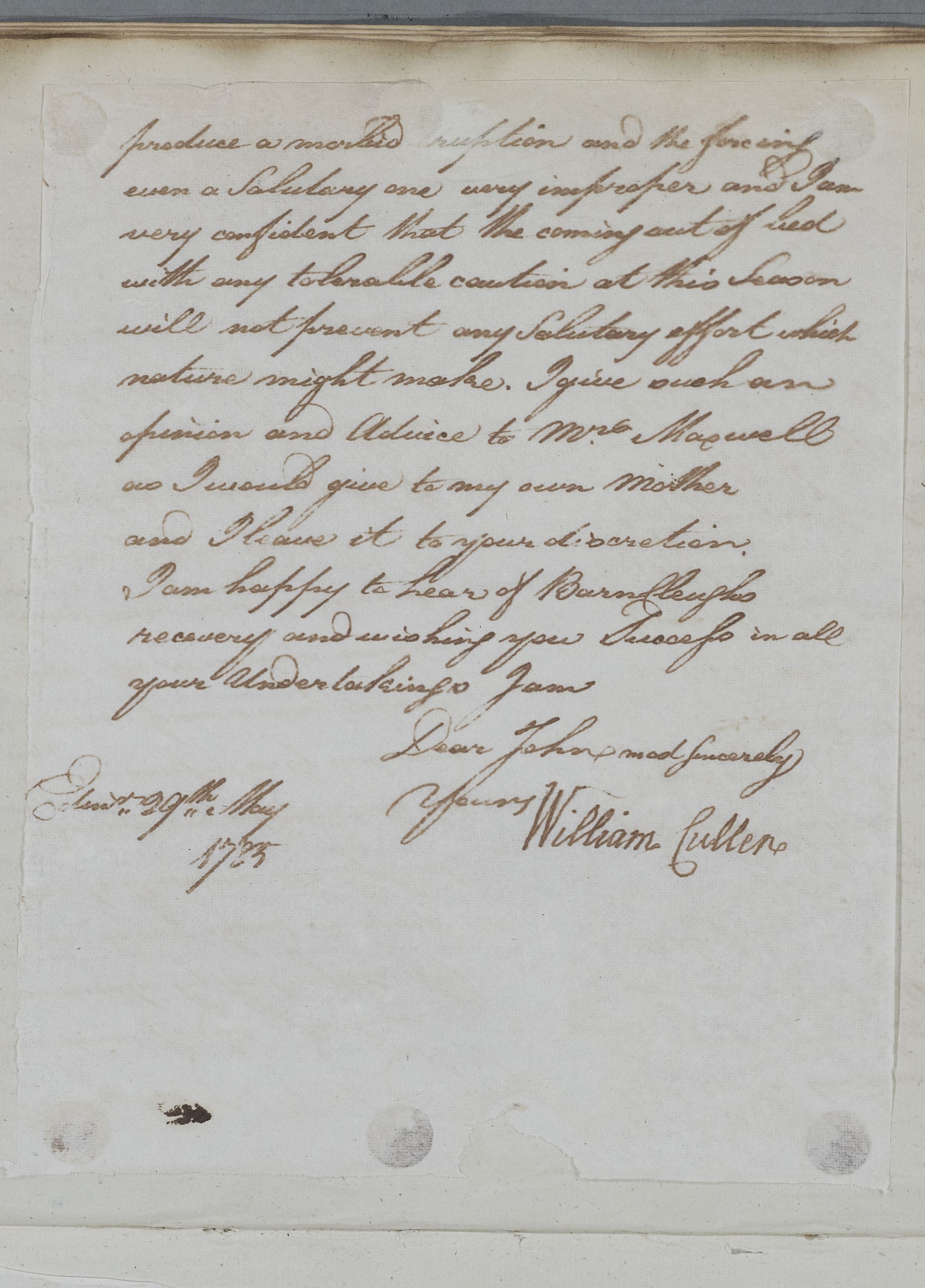 The Cullen Project | [ID:6292] From: Dr William Cullen (Professor ...
