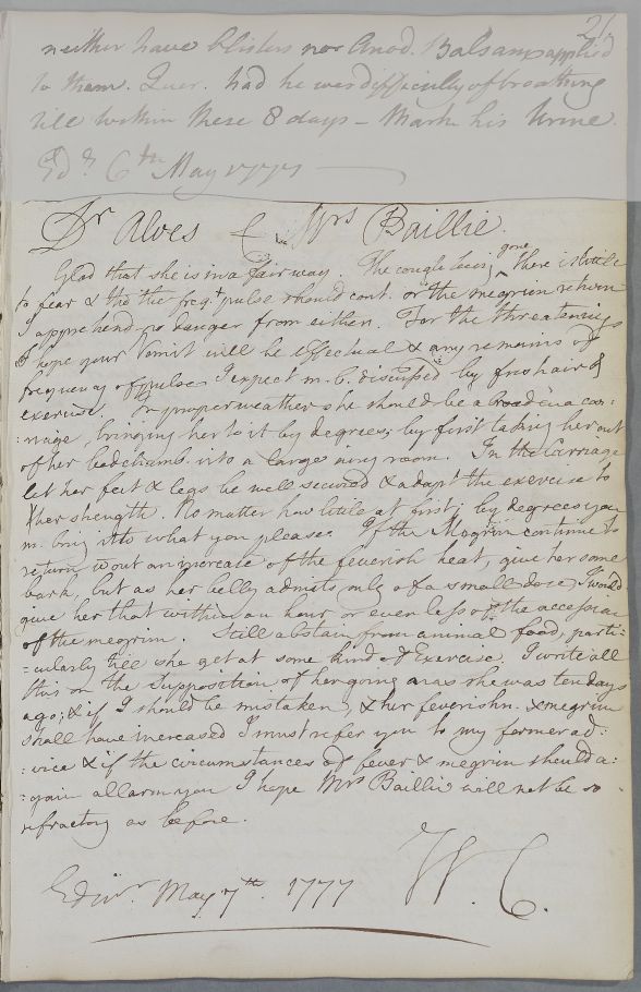 The Cullen Project | [ID:4052] From: Dr William Cullen (Professor ...