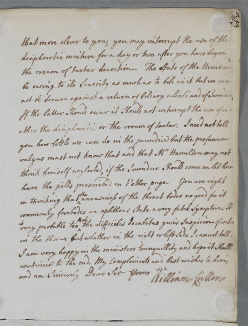 The Cullen Project | [ID:6256] From: Dr William Cullen (Professor ...